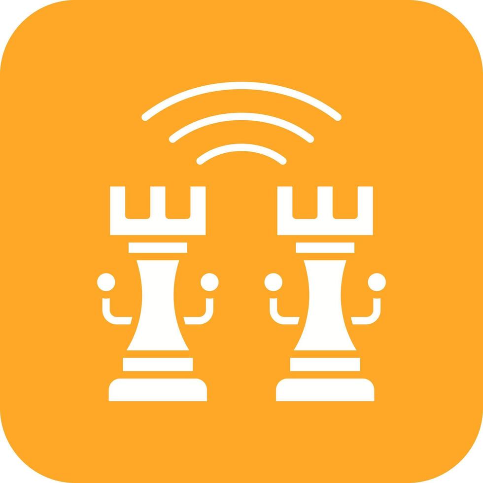 Smart Chess Glyph Round Corner Background Icon 16046972 Vector Art at ...