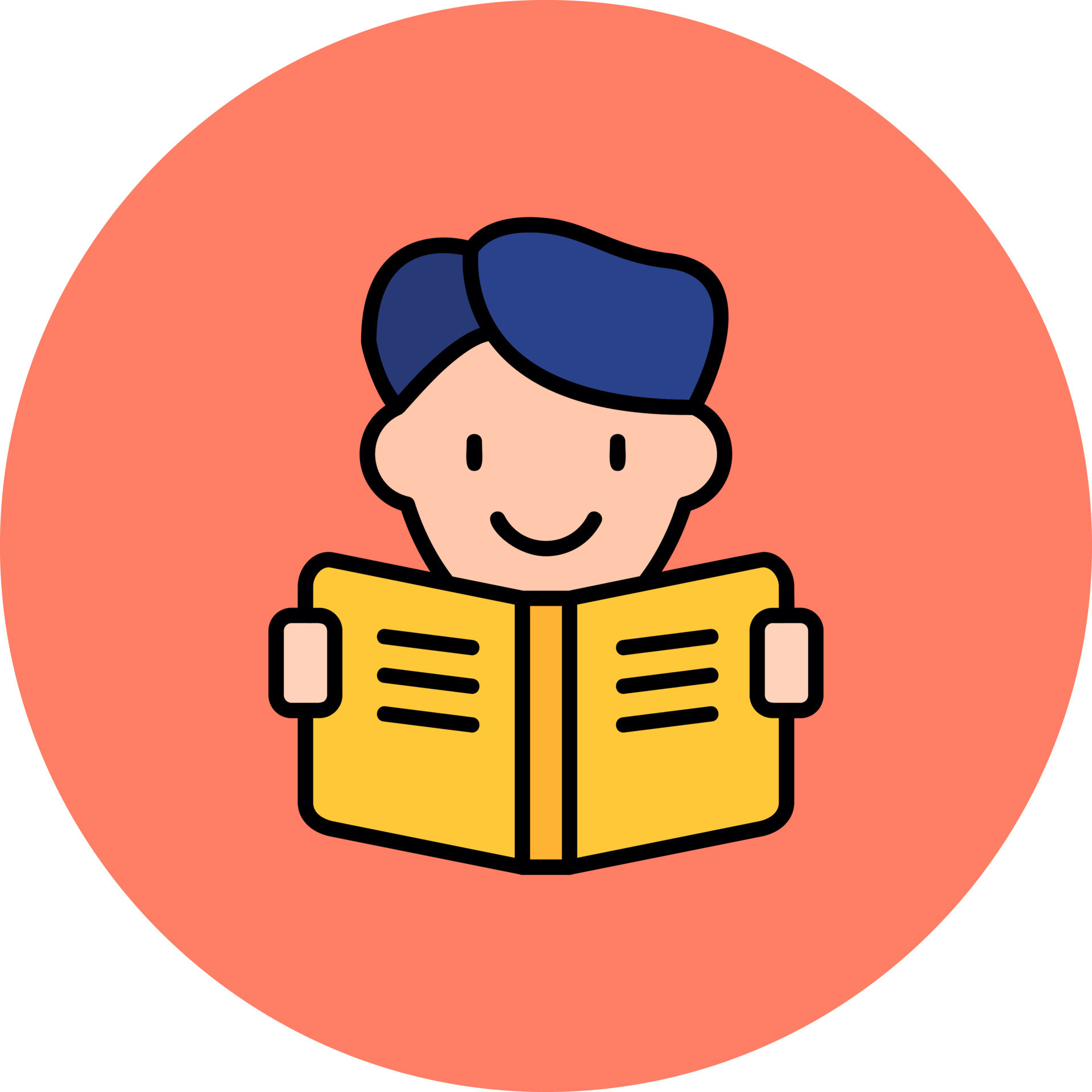 Reading Creative Icon Design 16047130 Vector Art at Vecteezy