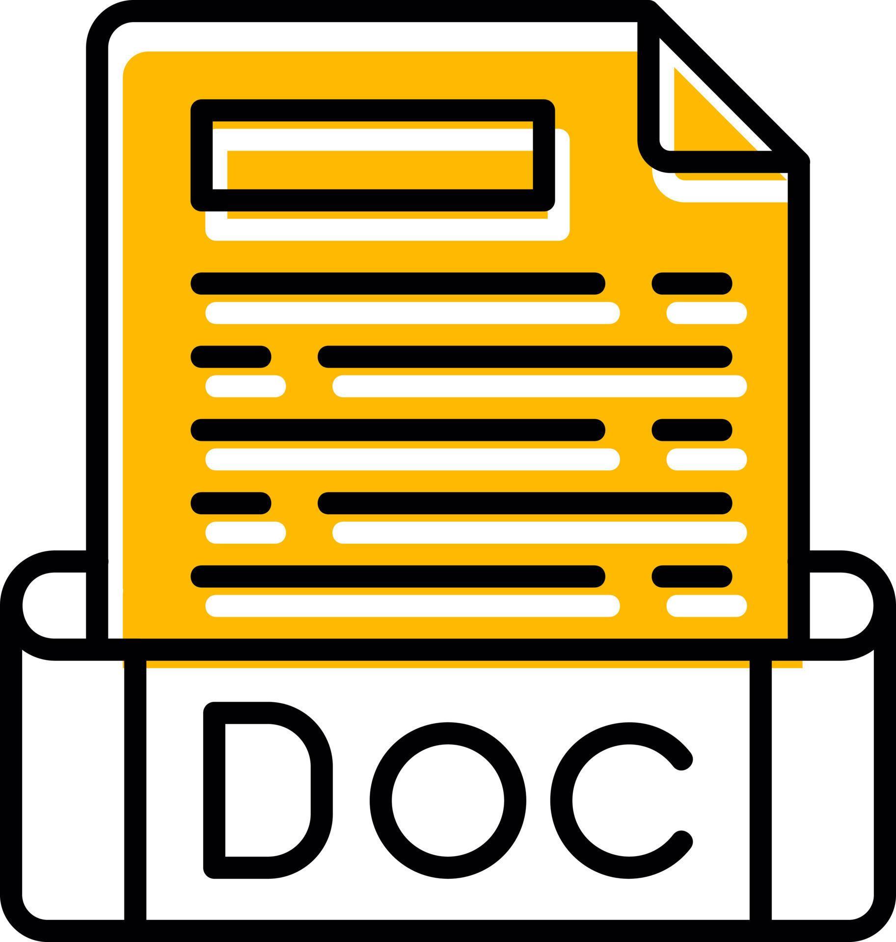 Doc File Format Creative Icon Design 16049460 Vector Art at Vecteezy