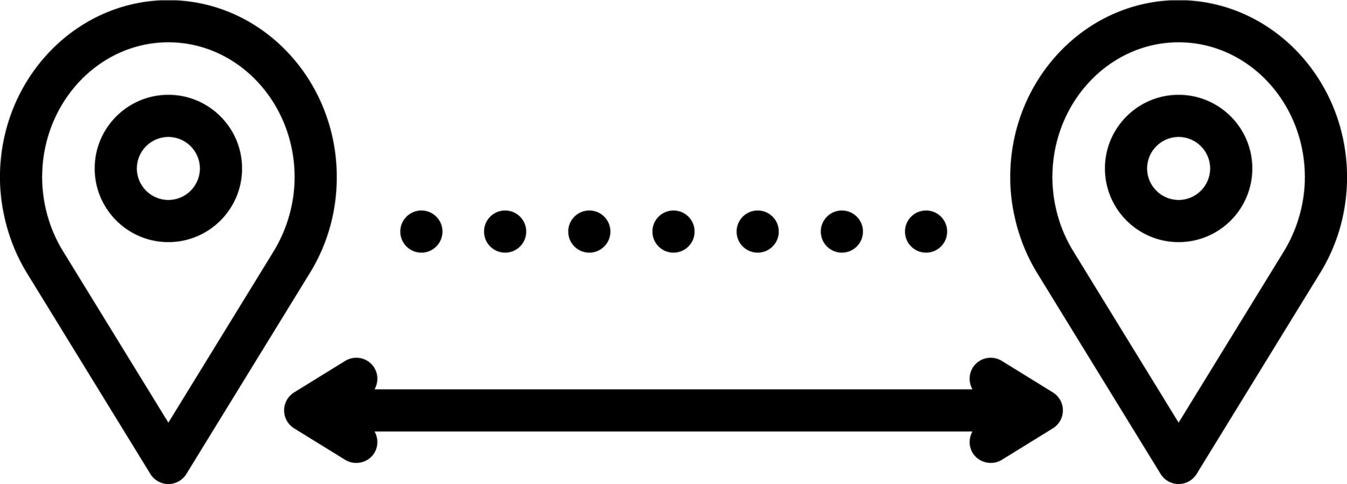 line icon for distances 16058701 Vector Art at Vecteezy