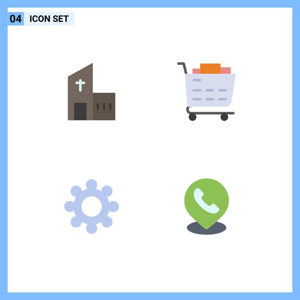 4 Universal Flat Icons Set For Web And Mobile Applications Building