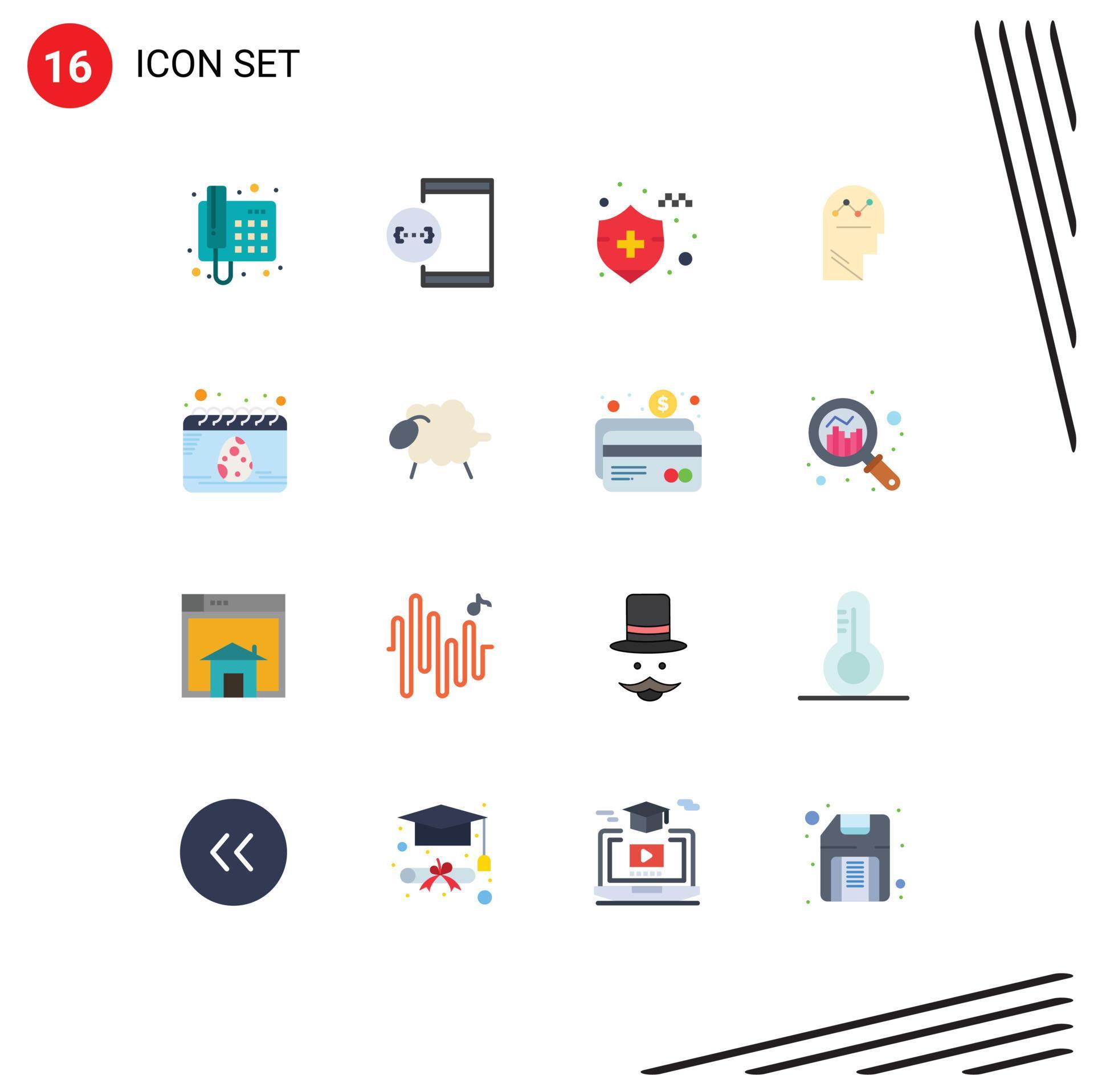 16 Universal Flat Colors Set For Web And Mobile Applications Calendar Man Device Success User