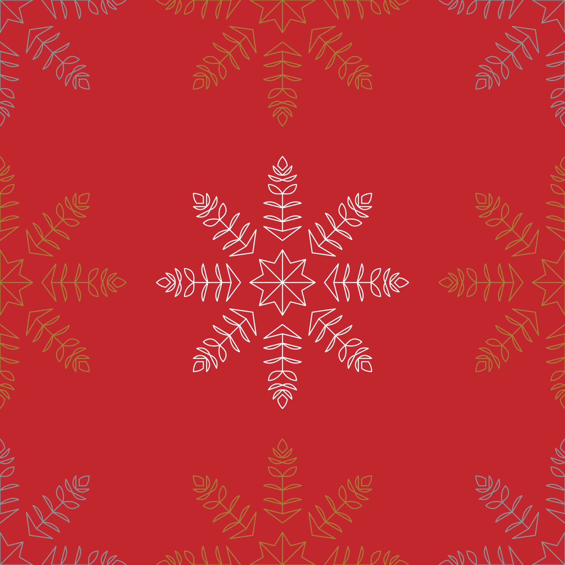 Snowflake Vector Design repeat Pattern Tile For Print Background ...