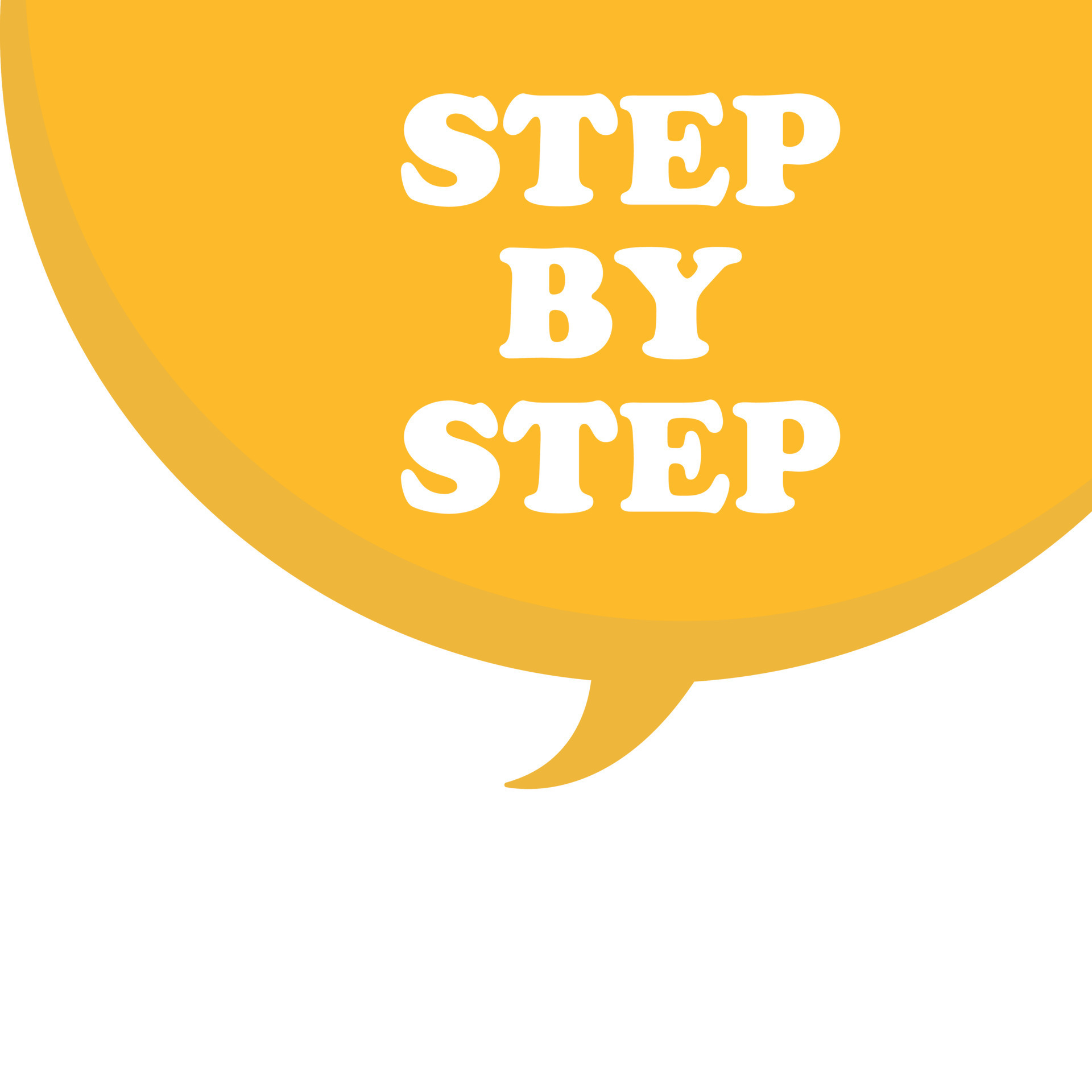 step by step text in speech bubble 16061679 Vector Art at Vecteezy