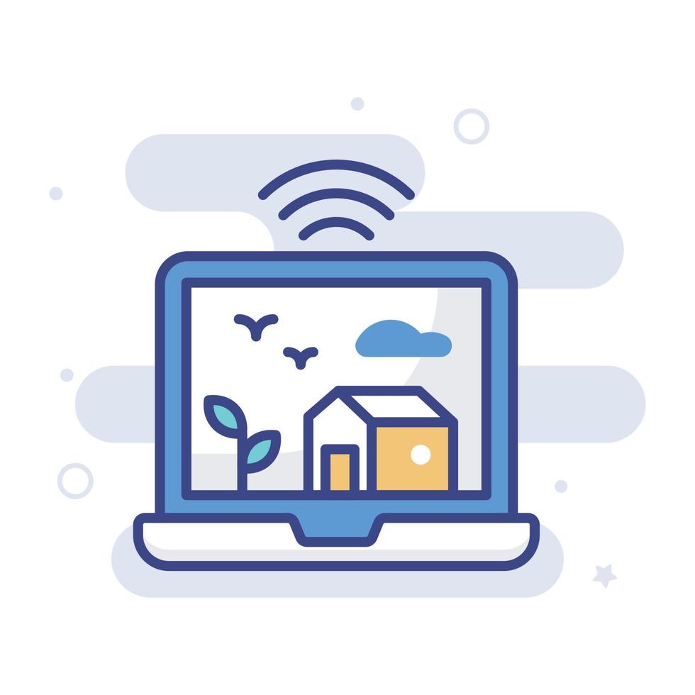 Monitoring System Vector Filled Outline Icon Style Illustration Eps 10 File 16061821 Vector Art