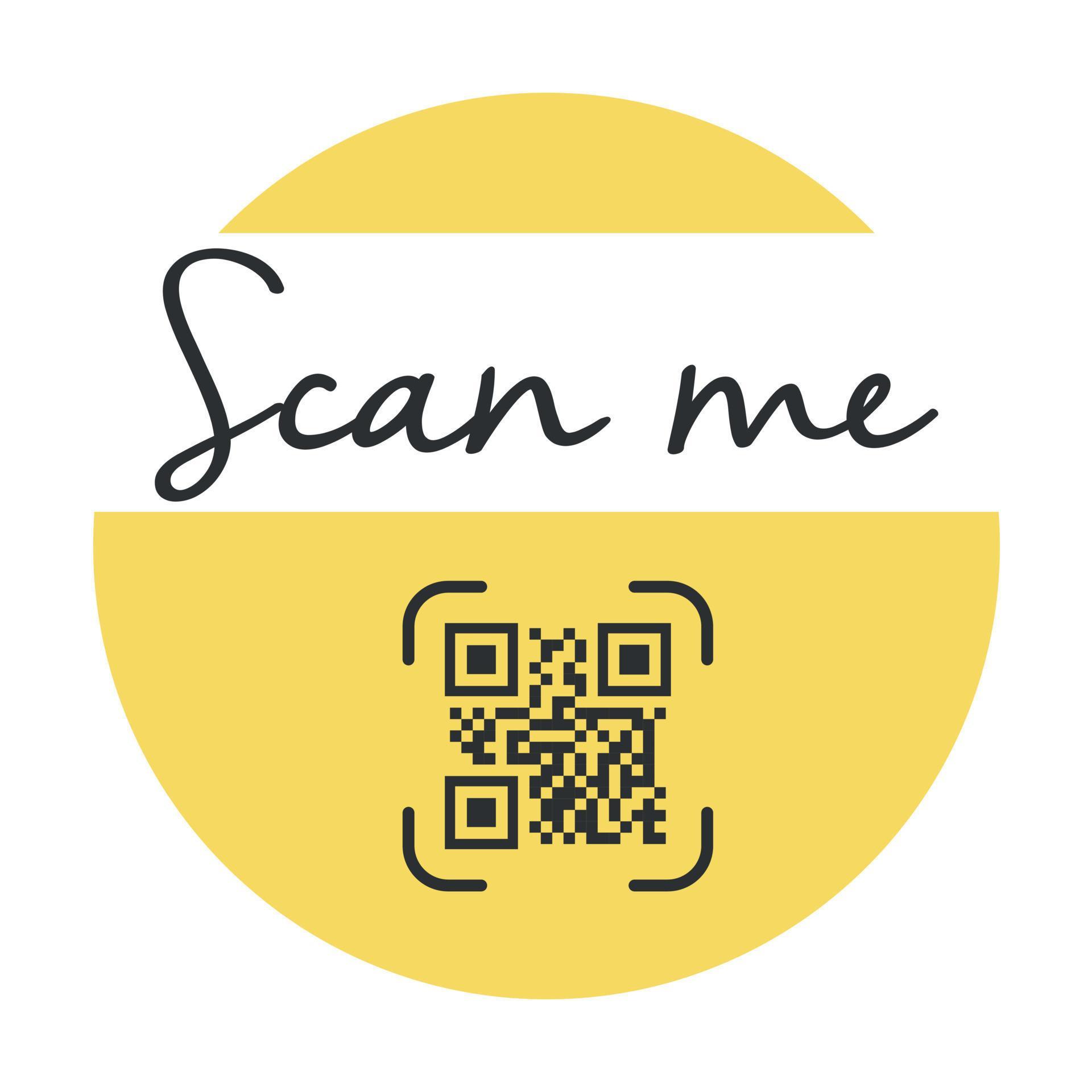 Qr Code For Smartphone Inscription Scan Me With Smartphone Icon Qr Code For Payment Vector