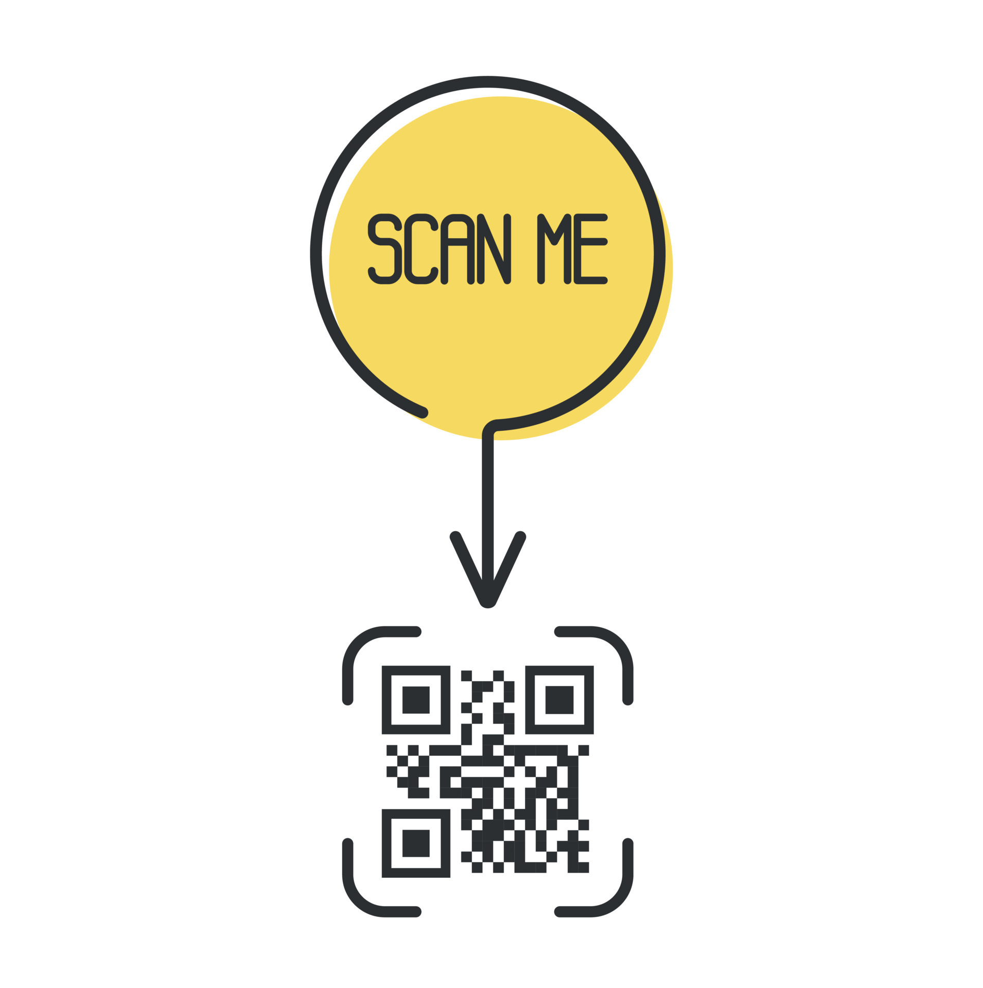 Qr Code For Smartphone Inscription Scan Me With Smartphone Icon Qr Code For Payment Vector
