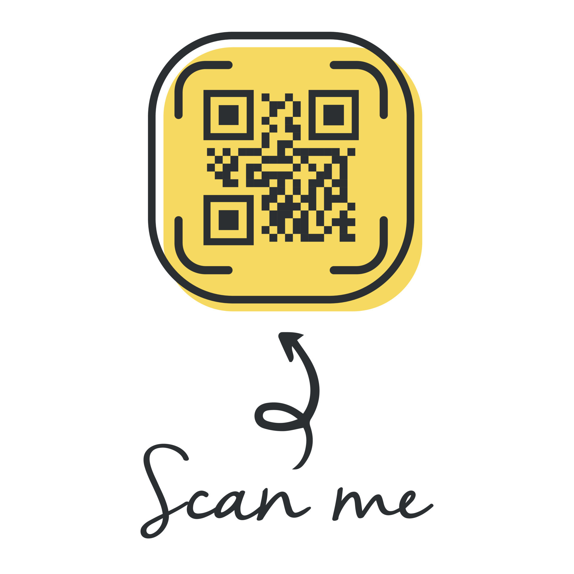 Qr Code For Smartphone Inscription Scan Me With Smartphone Icon Qr Code For Payment Vector