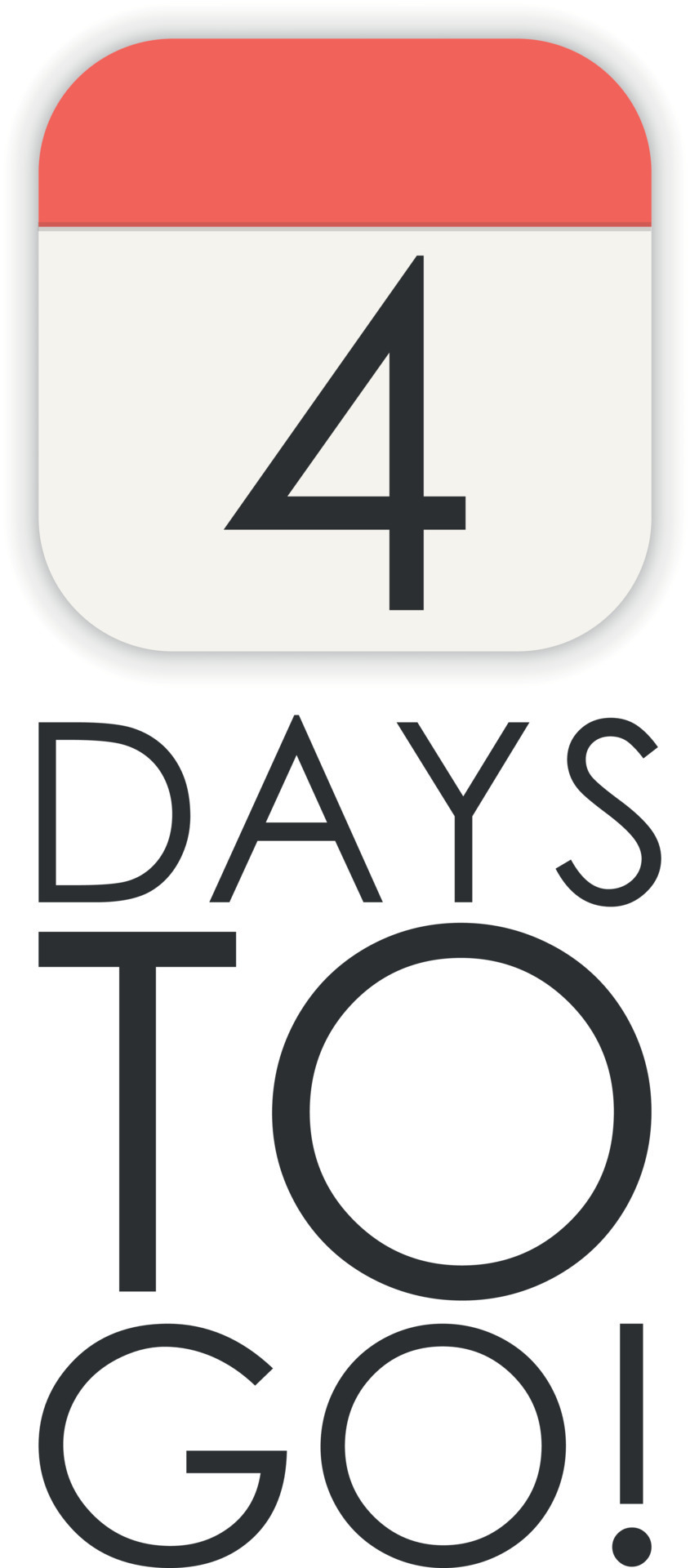 Four 4 days to go, vector sign. Countdown design. 16062463 Vector Art at Vecteezy