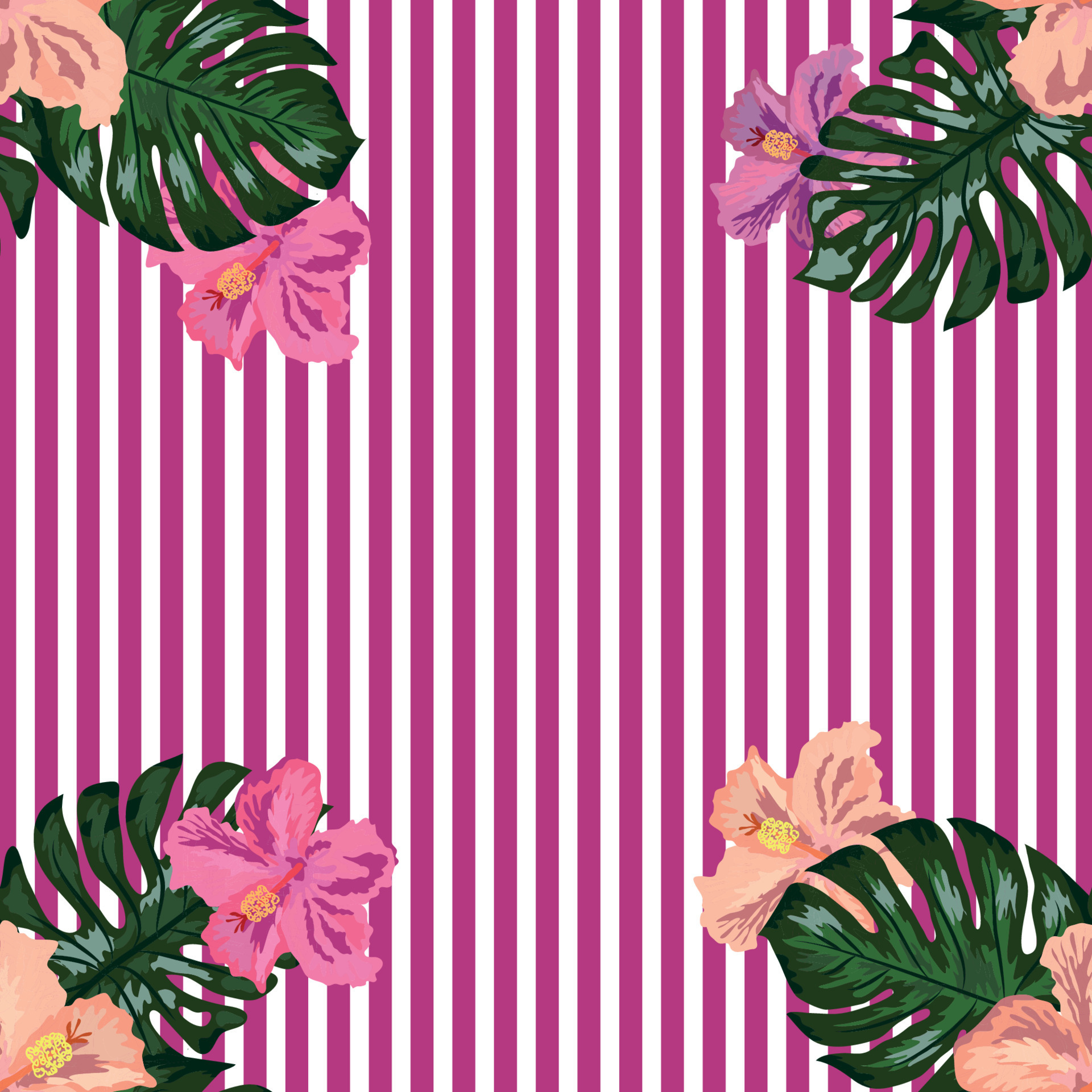 Floral Exotic Tropical Seamless Pattern Tropic Hawaiian Wallpaper