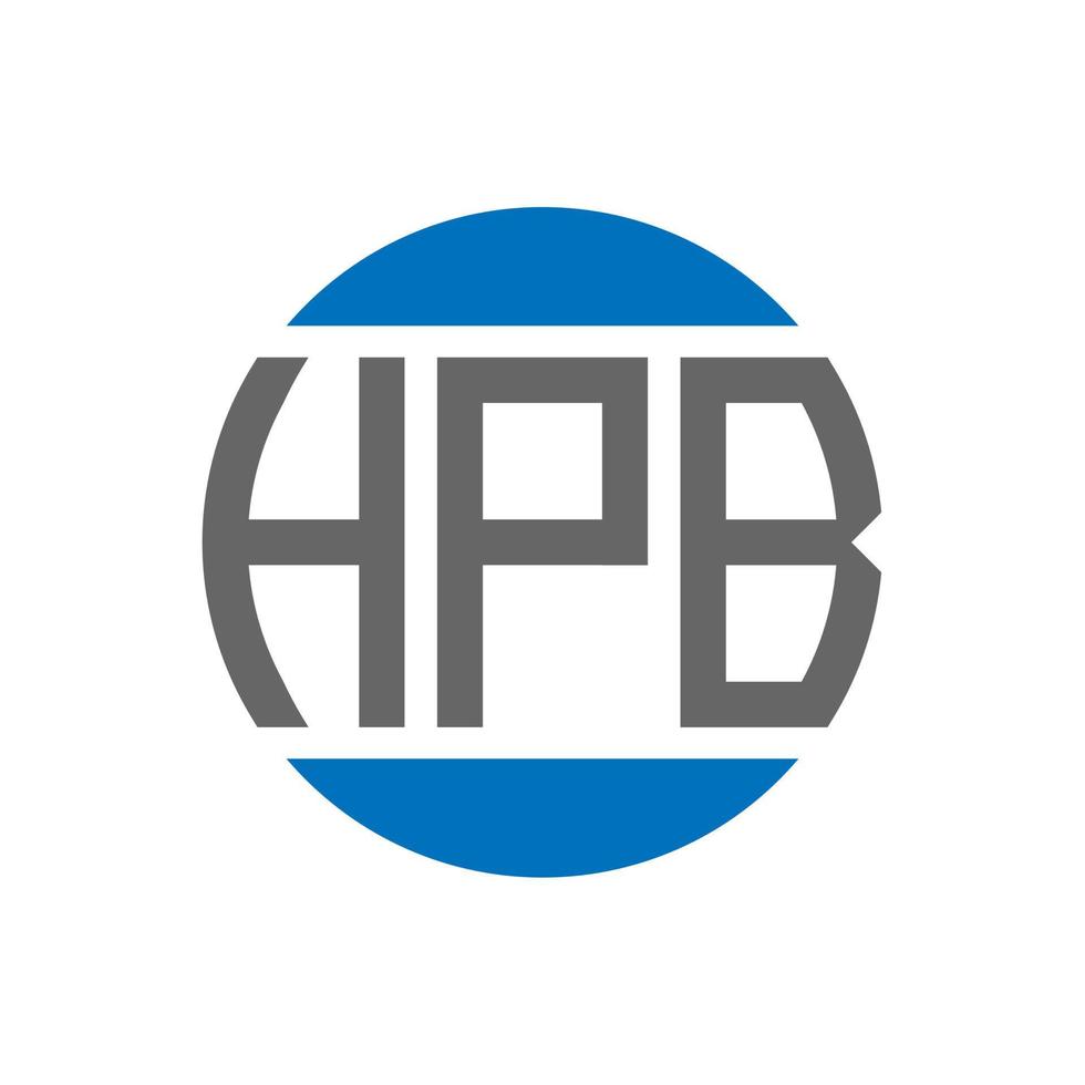 diseño de logotipo de letra hpb sobre fondo blanco. concepto de logotipo de círculo de iniciales ...