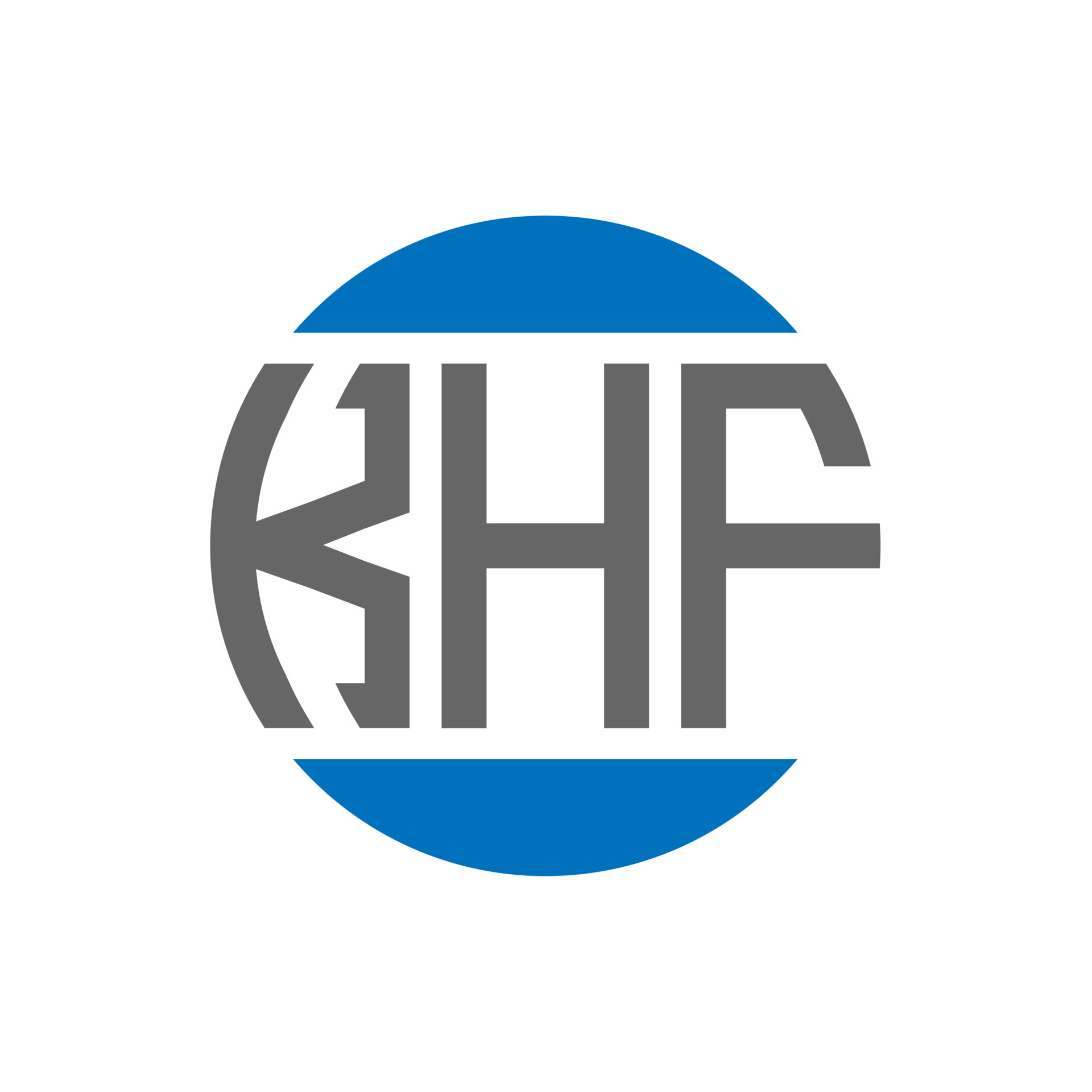 diseño del logotipo de la letra khf sobre fondo blanco. Concepto de logotipo de círculo de ...