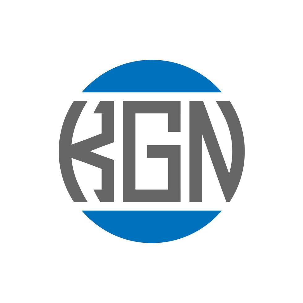 KGN letter logo design on white background. KGN creative initials circle logo concept. KGN ...