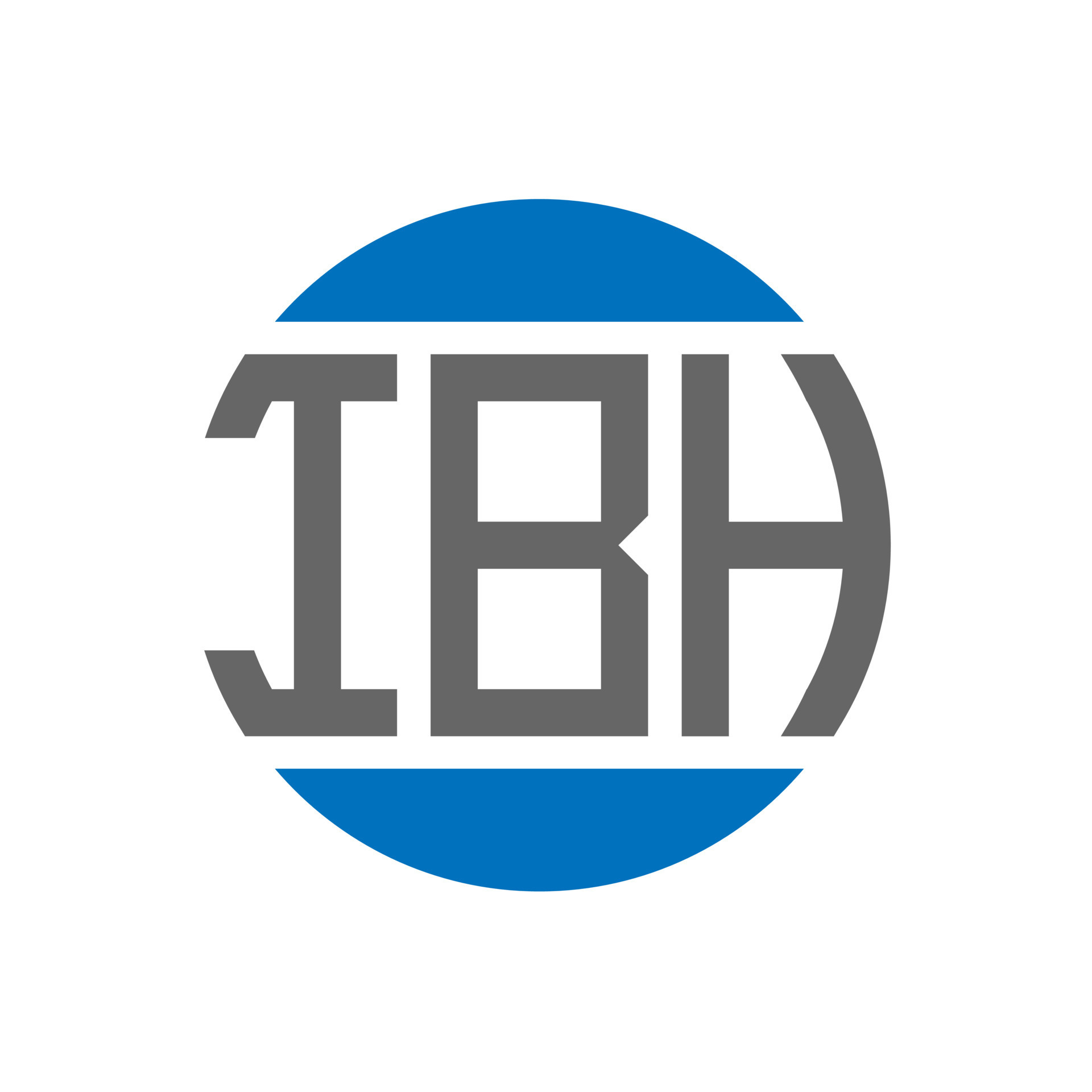 IBH letter logo design on white background. IBH creative initials circle logo concept. IBH ...