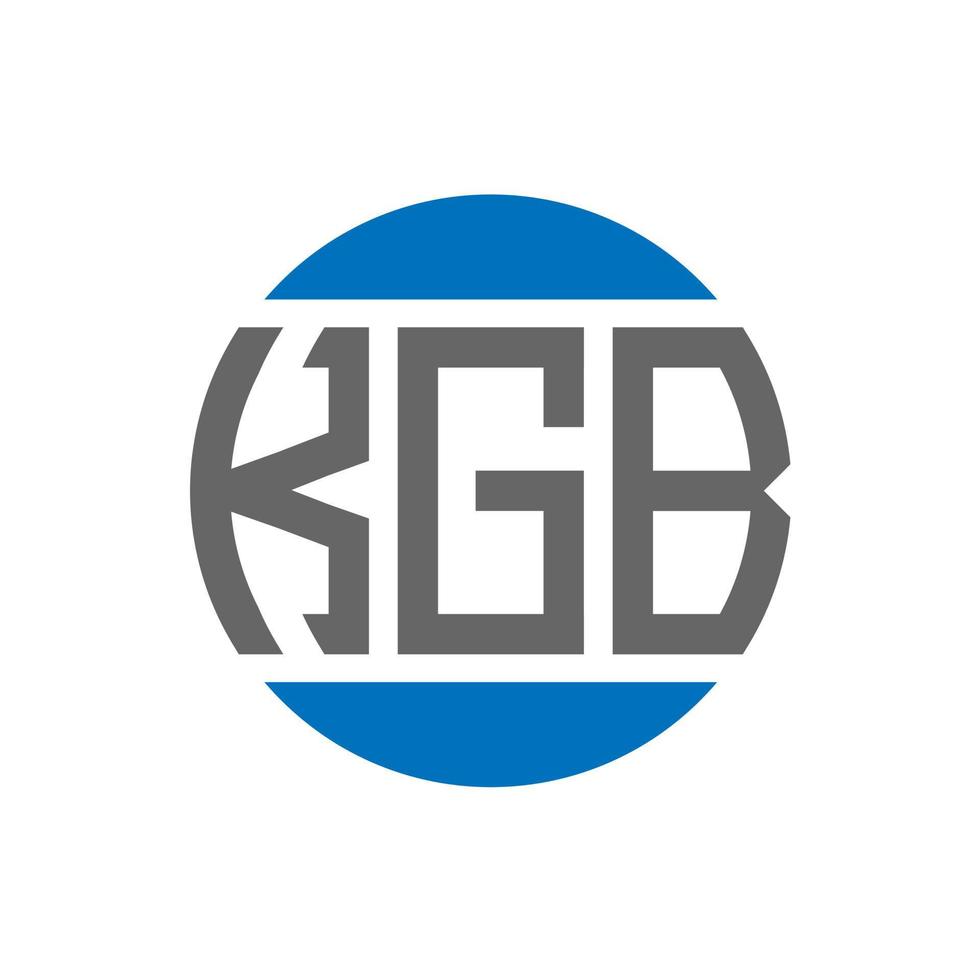 diseño de logotipo de letra kgb sobre fondo blanco. Concepto de logotipo de círculo de iniciales ...