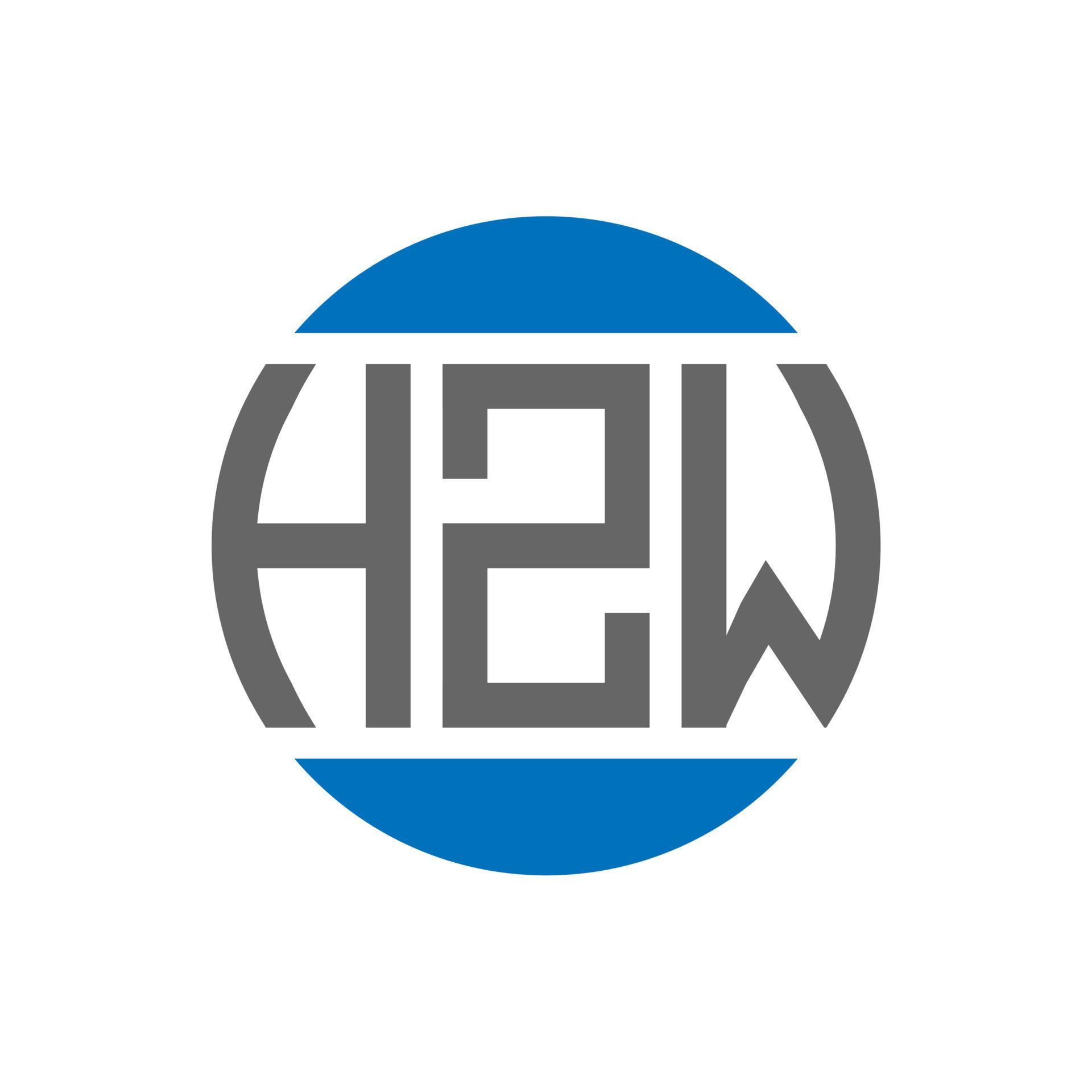 HZW letter logo design on white background. HZW creative initials circle logo concept. HZW ...