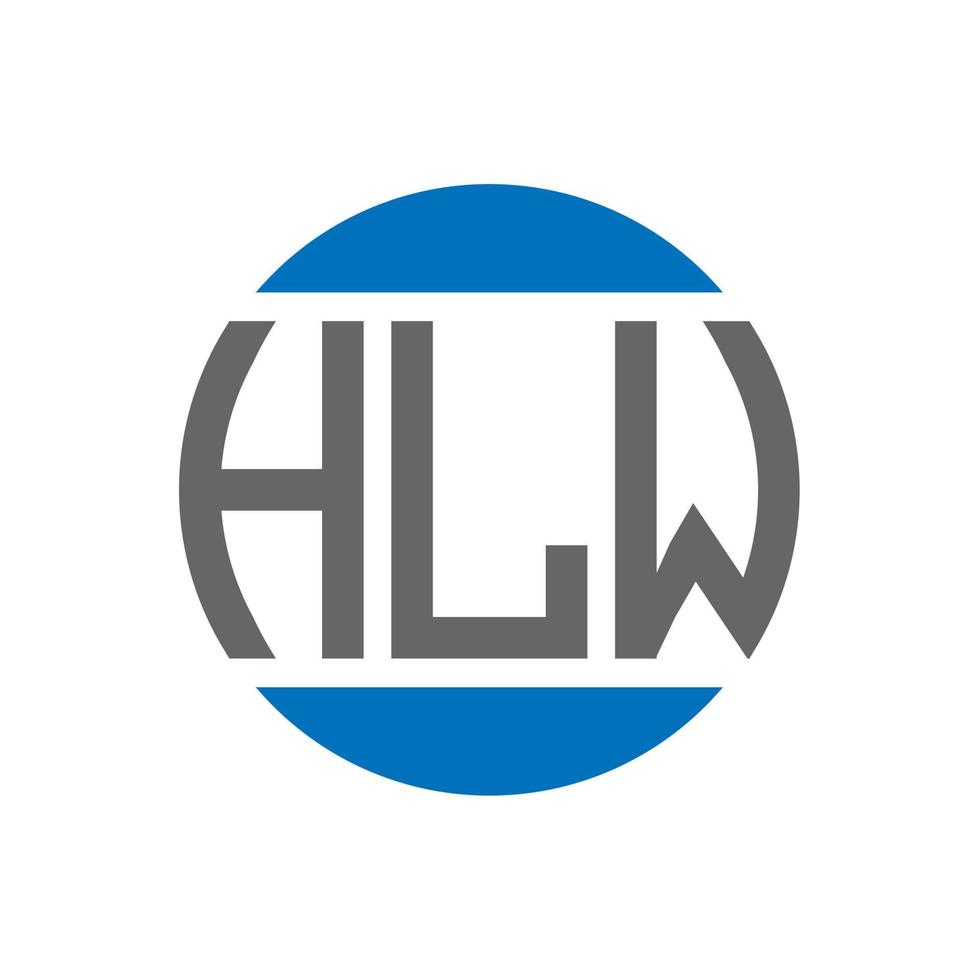 HLW letter logo design on white background. HLW creative initials circle logo concept. HLW ...