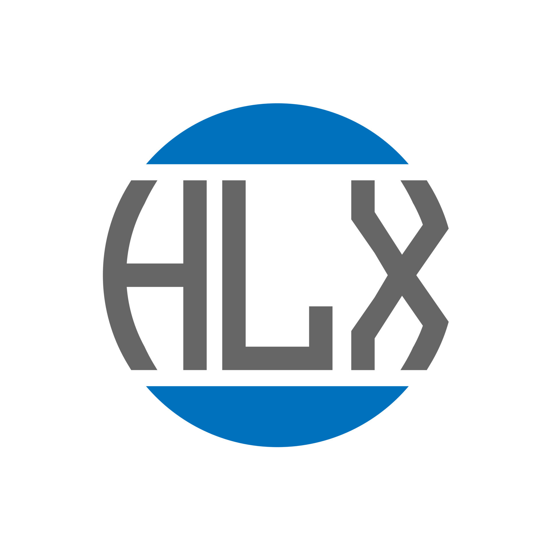 HLX letter logo design on white background. HLX creative initials circle logo concept. HLX ...