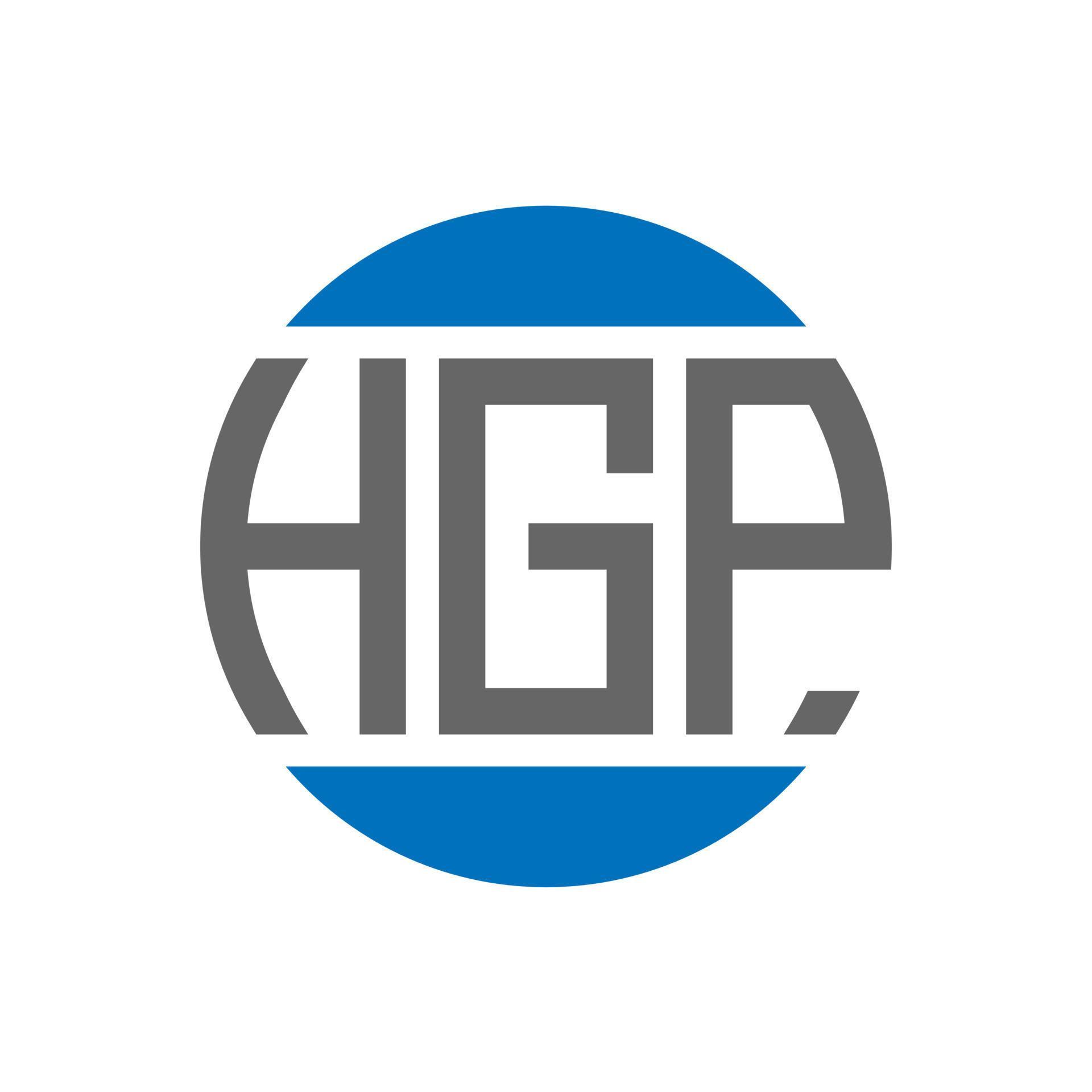 HGP letter logo design on white background. HGP creative initials circle logo concept. HGP ...
