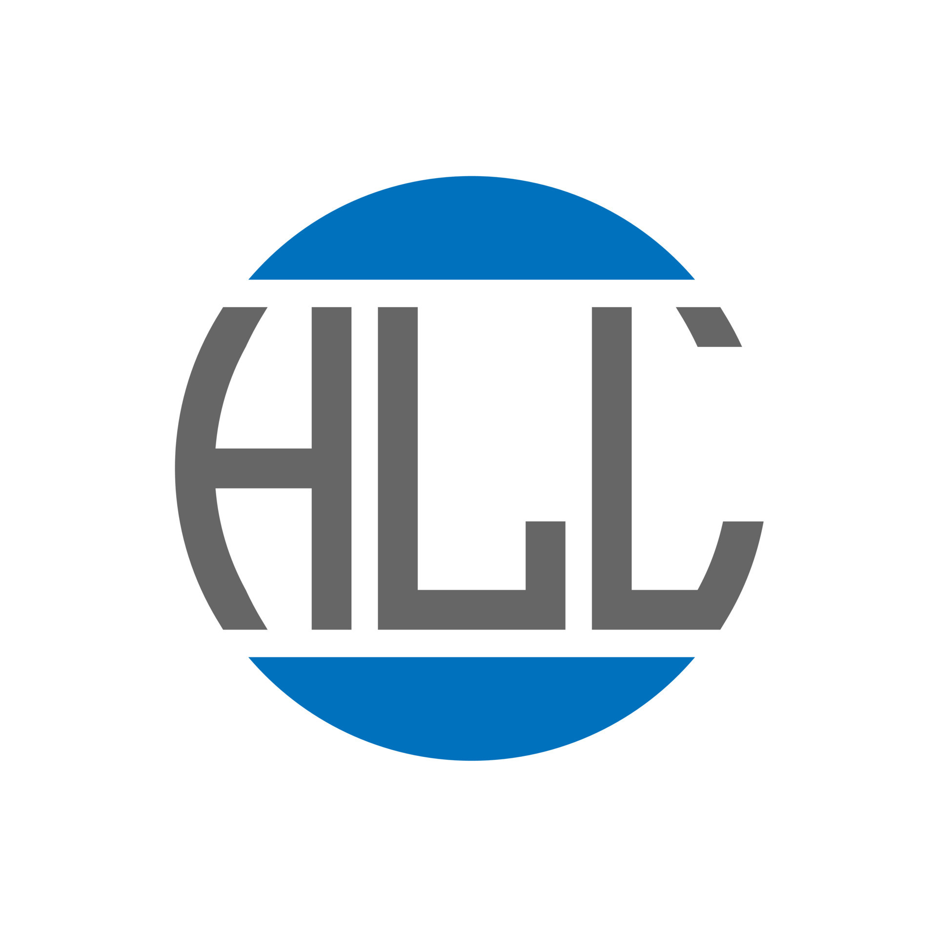 diseño de logotipo de letra hll sobre fondo blanco. concepto de logotipo de círculo de iniciales ...