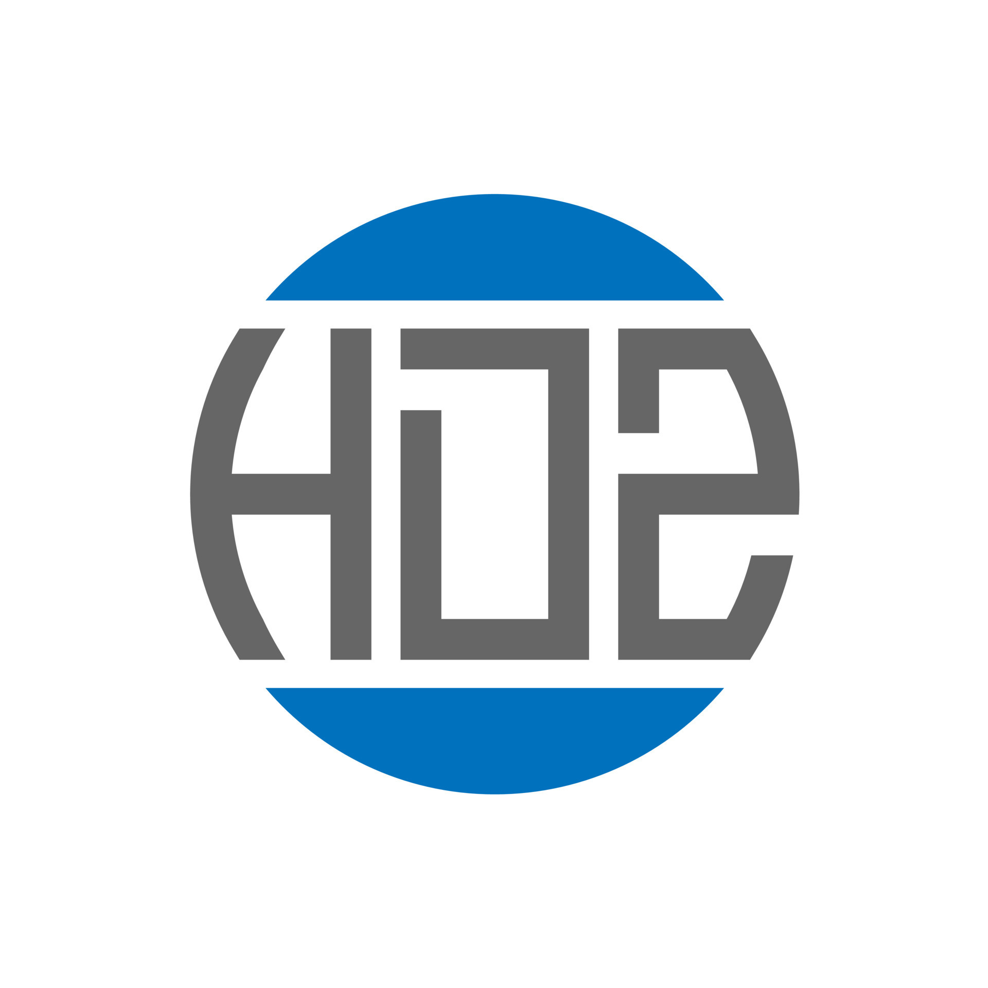 diseño de logotipo de letra hdz sobre fondo blanco. concepto de logotipo de círculo de iniciales ...