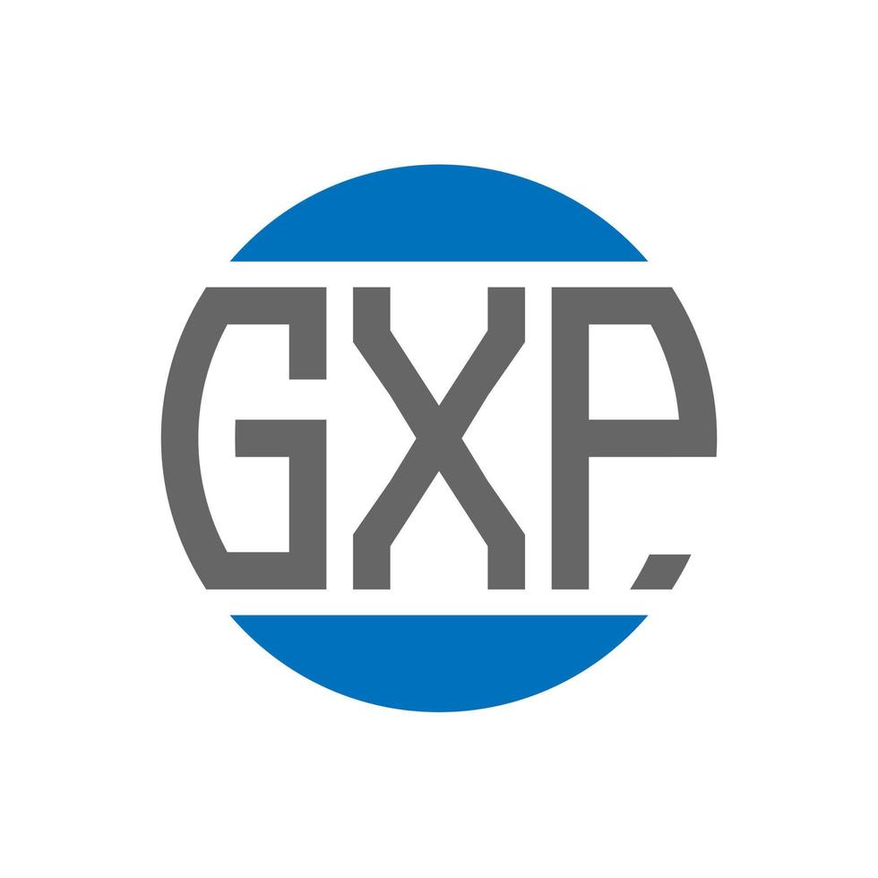 GXP letter logo design on white background. GXP creative initials circle logo concept. GXP ...