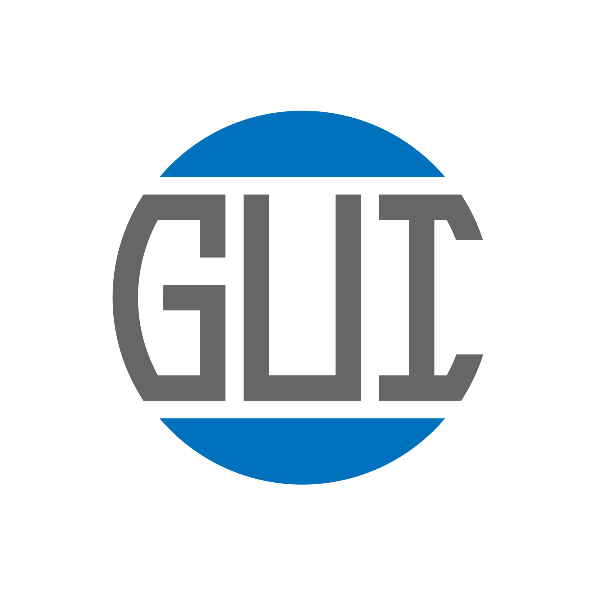 diseño de logotipo de letra gui sobre fondo blanco. concepto de ...