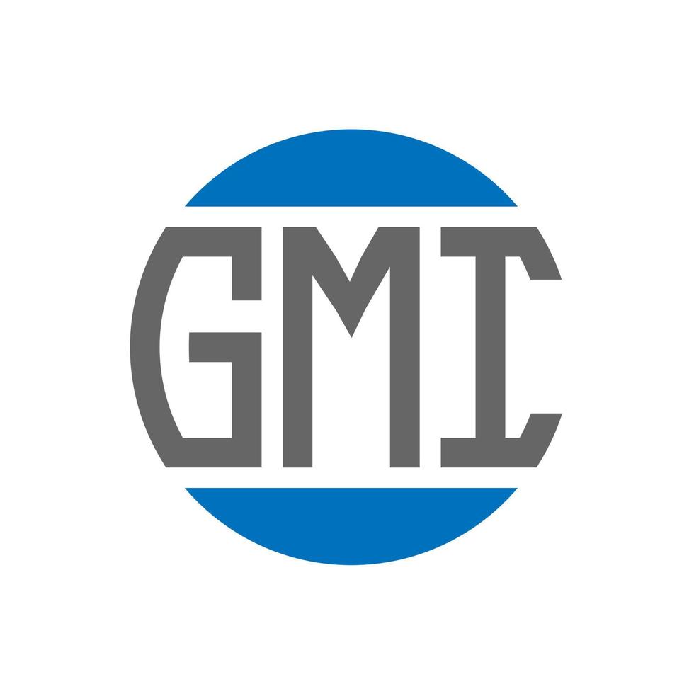 GMI letter logo design on white background. GMI creative initials circle logo concept. GMI ...