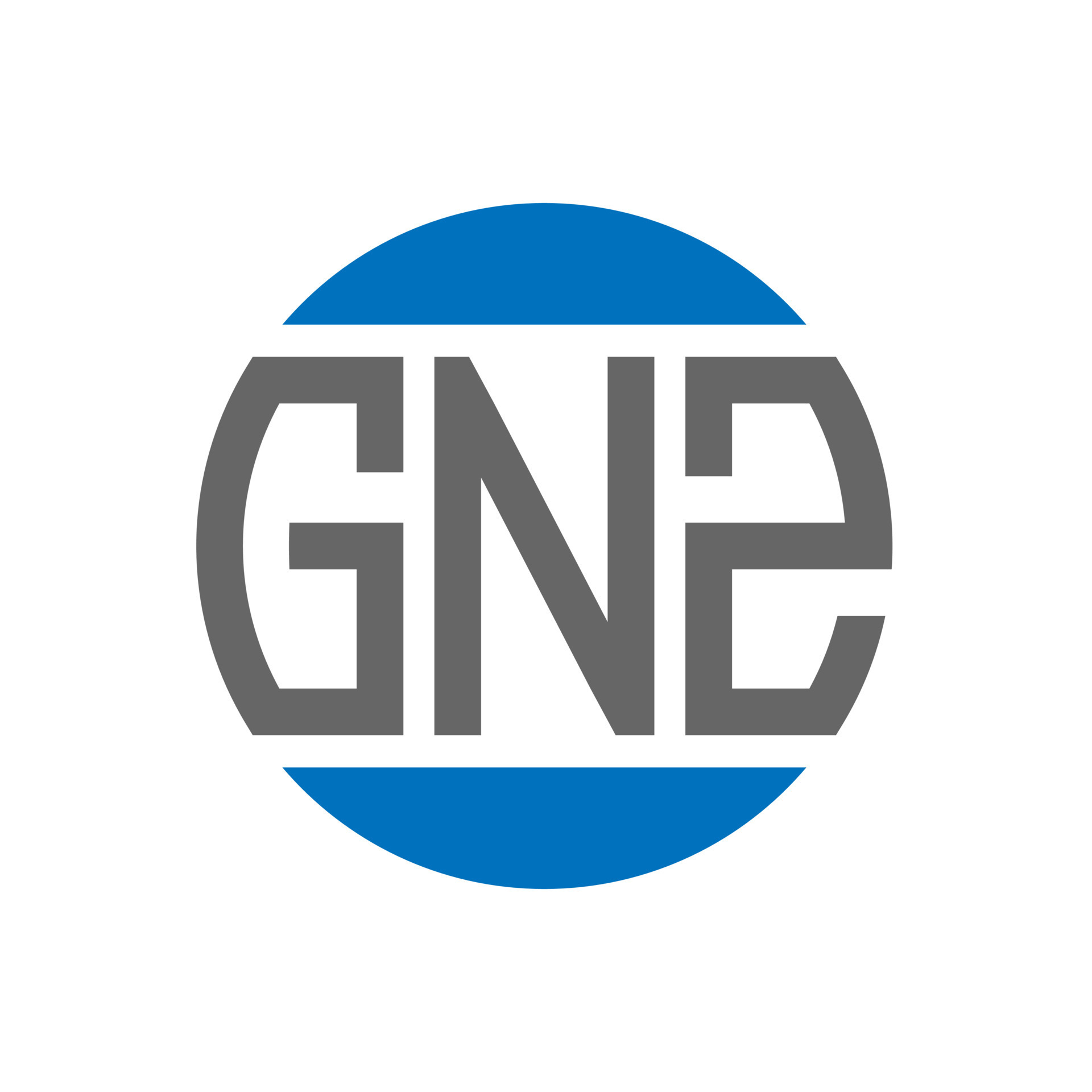 GNZ letter logo design on white background. GNZ creative initials circle logo concept. GNZ ...