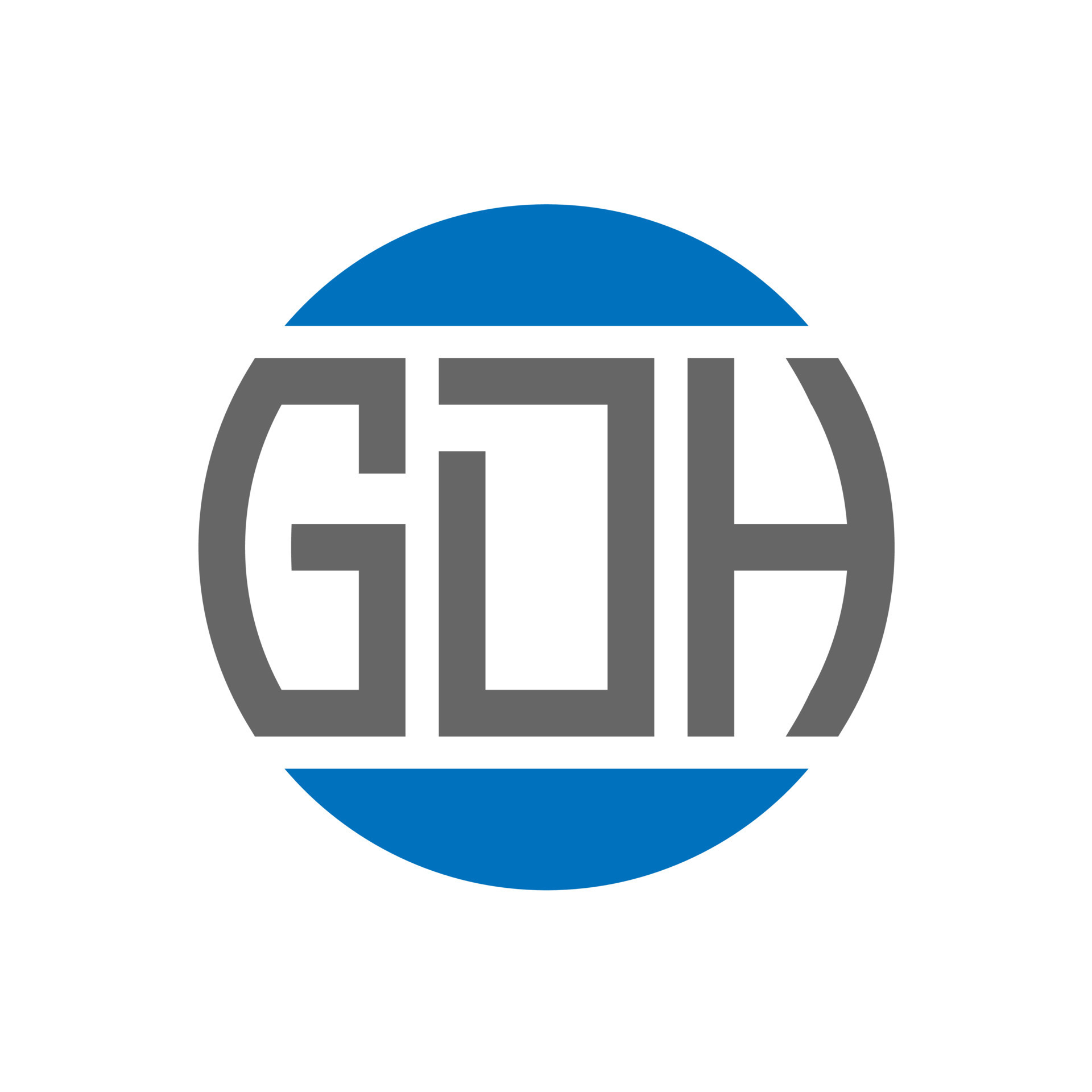 GDH letter logo design on white background. GDH creative initials circle logo concept. GDH ...