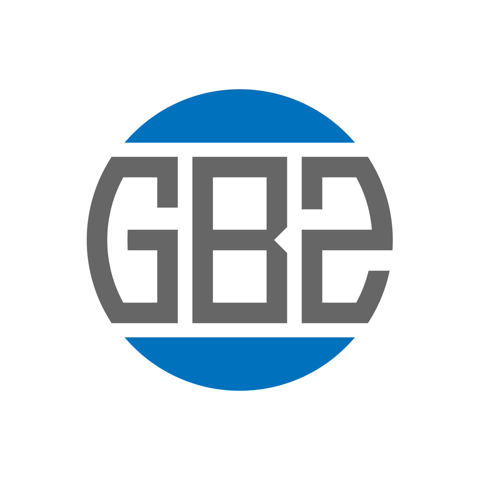 GBZ letter logo design on white background. GBZ creative initials circle logo concept. GBZ ...