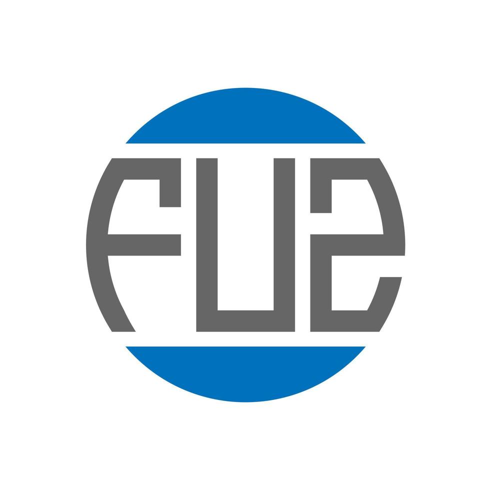 FUZ letter logo design on white background. FUZ creative initials circle logo concept. FUZ ...
