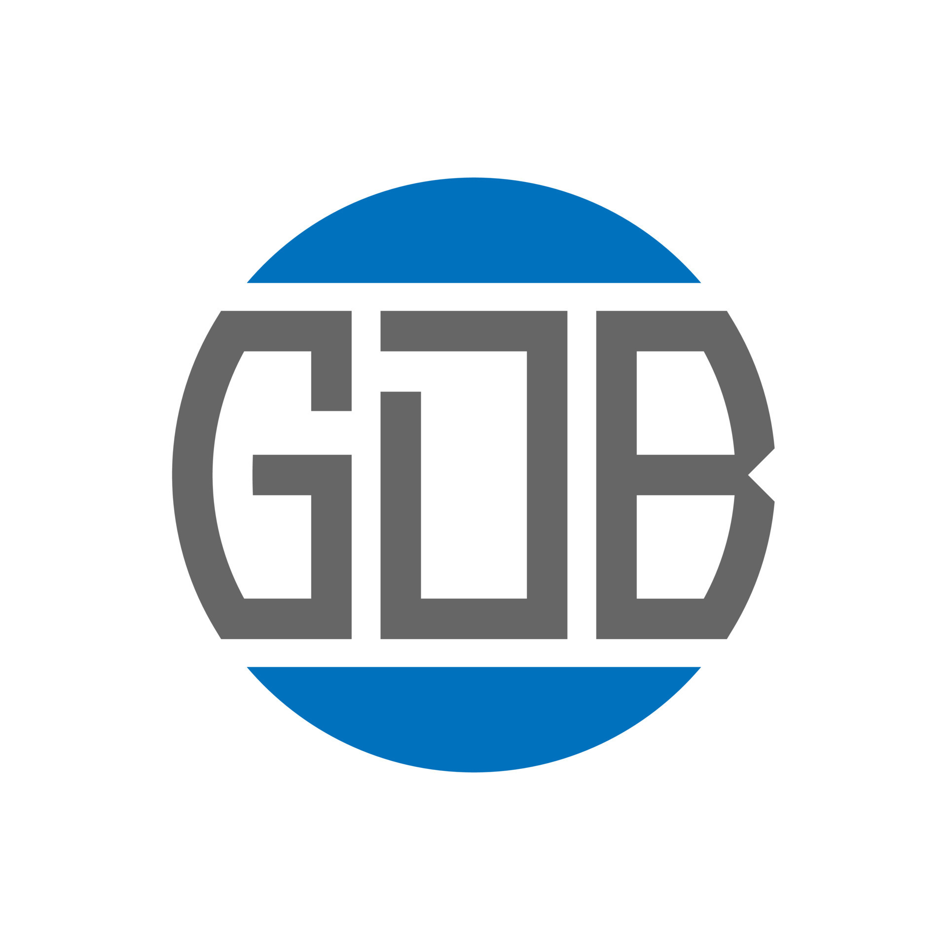 diseño de logotipo de letra gdb sobre fondo blanco. concepto de ...
