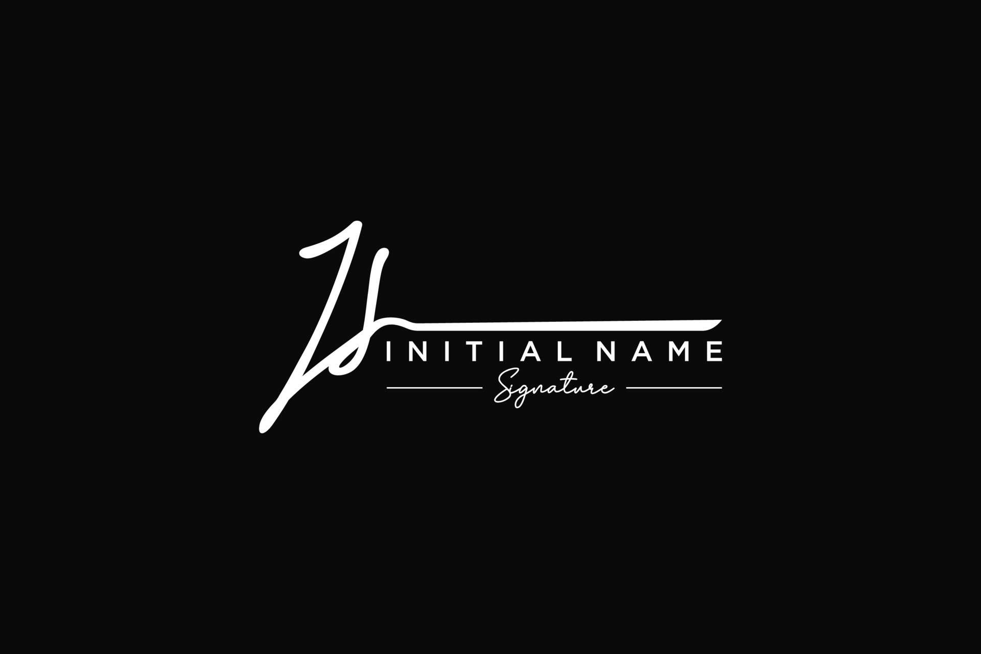 Initial JS signature logo template vector. Hand drawn Calligraphy lettering Vector illustration ...