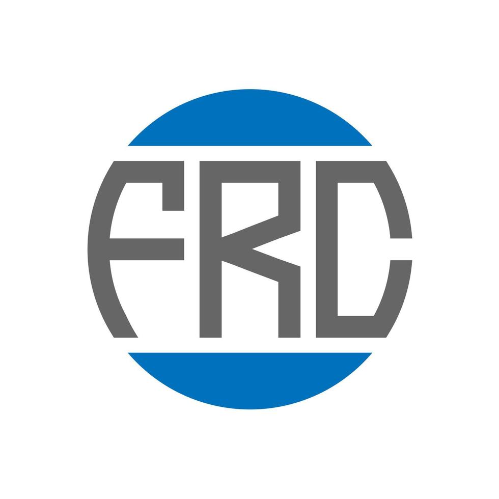 diseño de logotipo de letra frc sobre fondo blanco. concepto de logotipo de círculo de iniciales ...