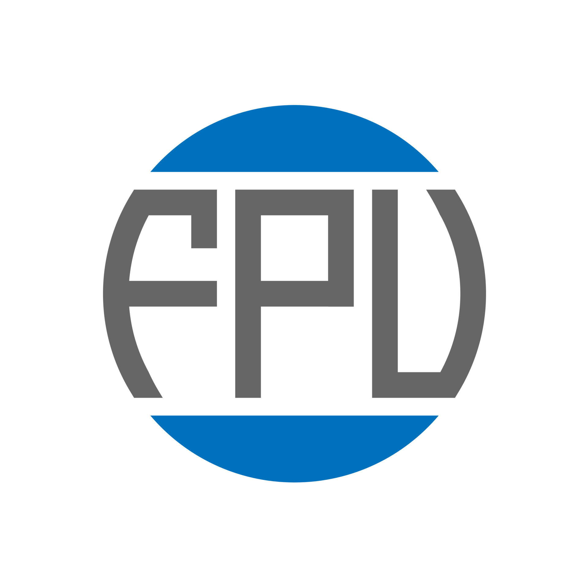 Fpu Letter Logo Design On White Background Fpu Creative Initials Circle Logo Concept Fpu