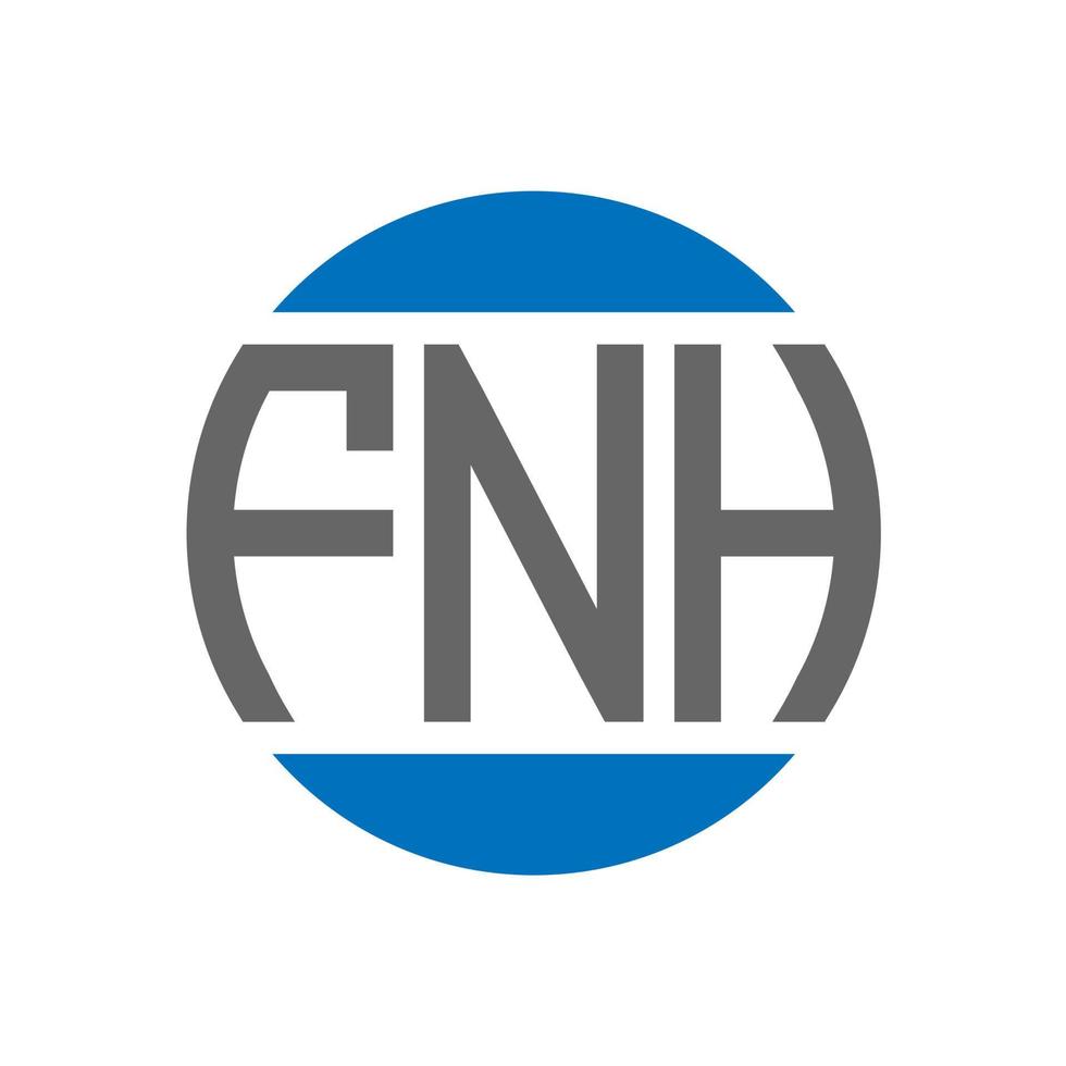 FNH letter logo design on white background. FNH creative initials circle logo concept. FNH ...