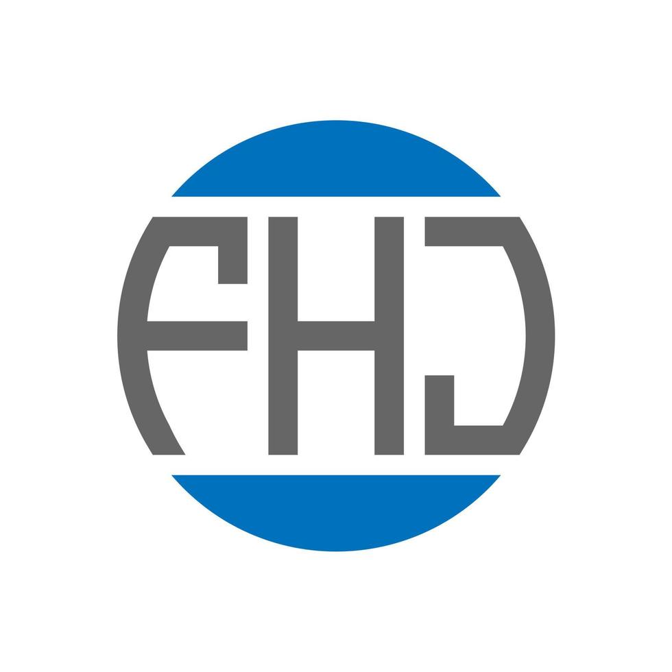 FHJ letter logo design on white background. FHJ creative initials circle logo concept. FHJ ...