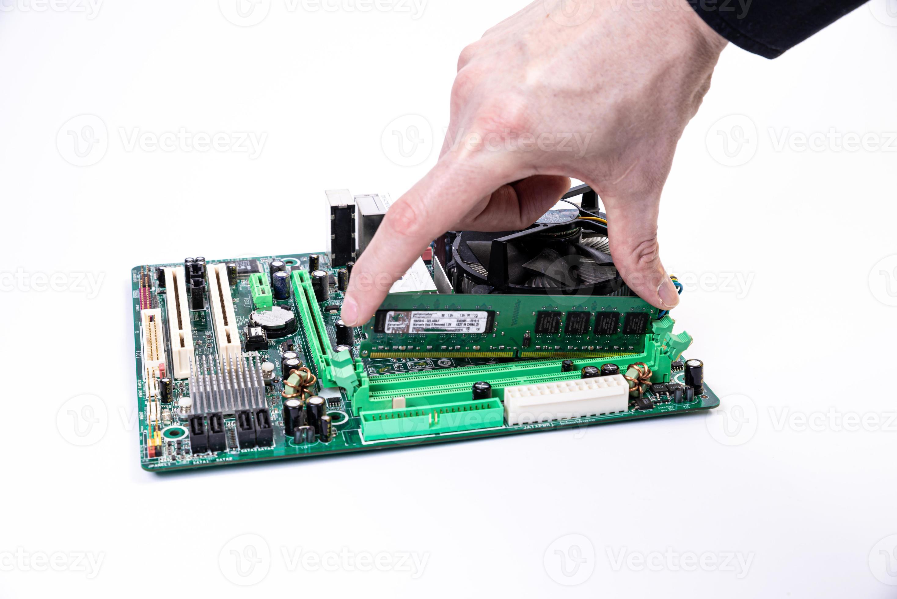 Installing A New Ram Ddr Memory For A Personal Computer Processor