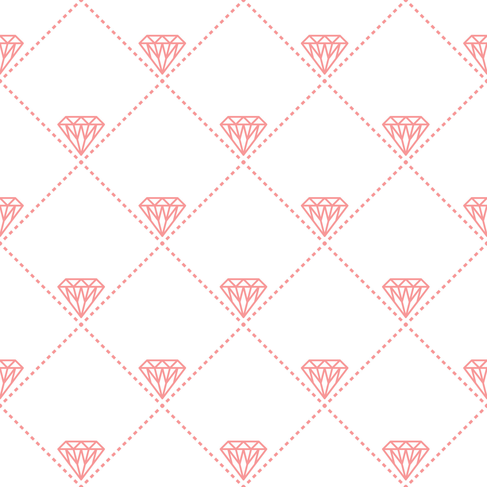Seamless Background With Diagonal Grid Diamond Dotted Lines Simple Geometric Vector Pattern