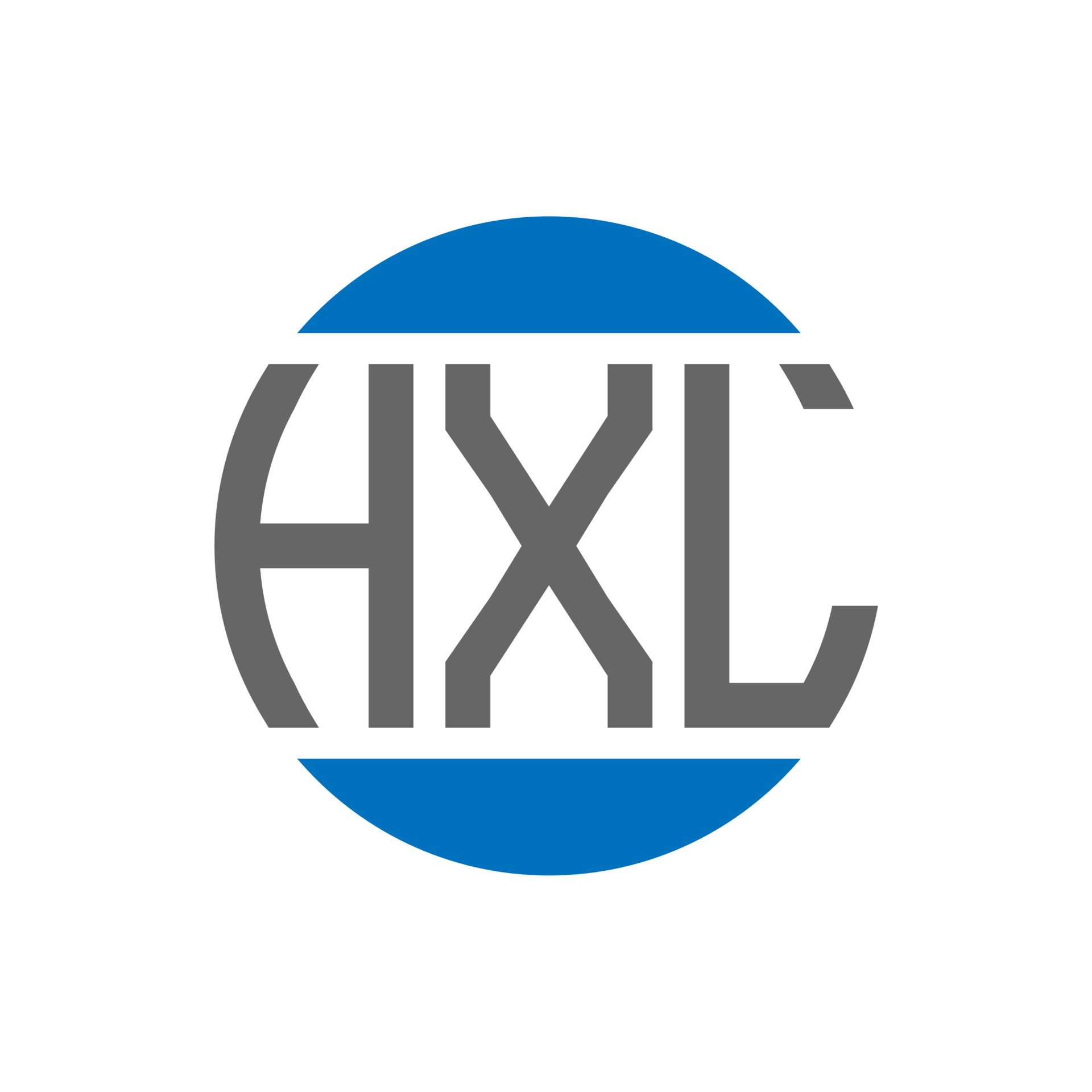 diseño de logotipo de letra hxl sobre fondo blanco. concepto de logotipo de círculo de iniciales ...