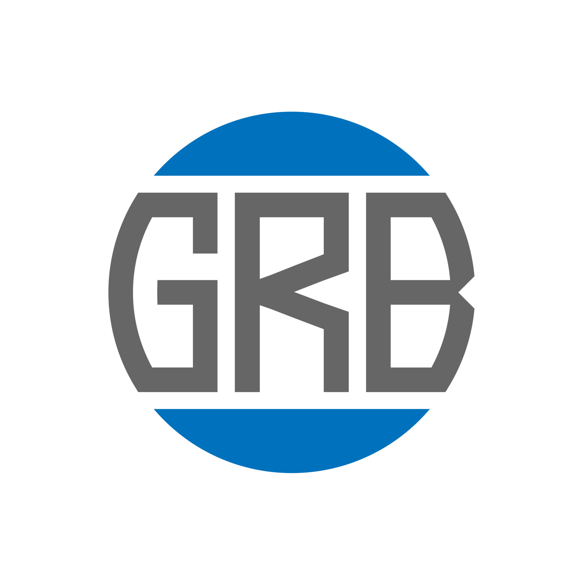 Grb Letter Logo Design On White Background Grb Creative Initials Circle Logo Concept Grb