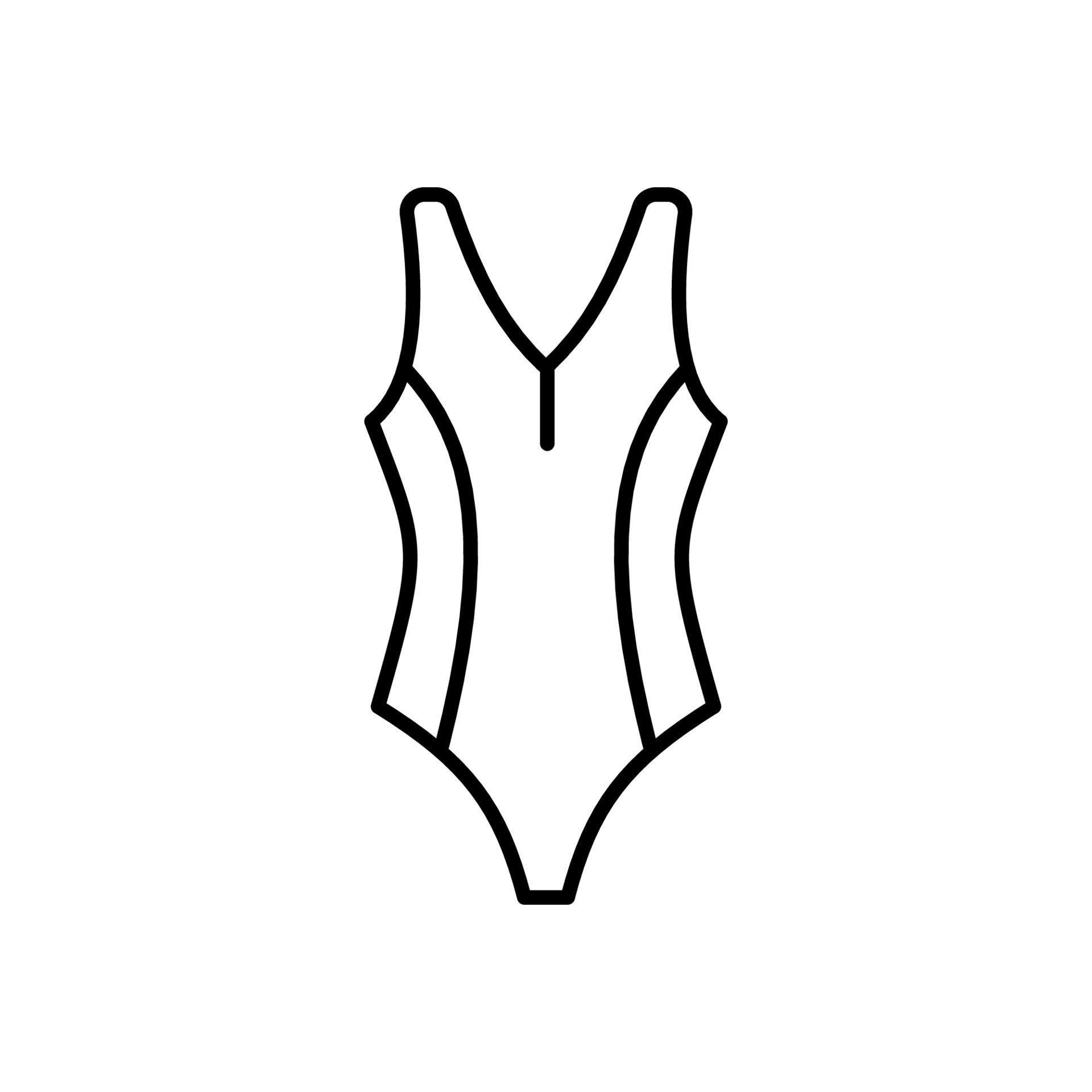 Outline Simple Vector Swimsuit Icon Isolated On White Background 16073706 Vector Art At Vecteezy
