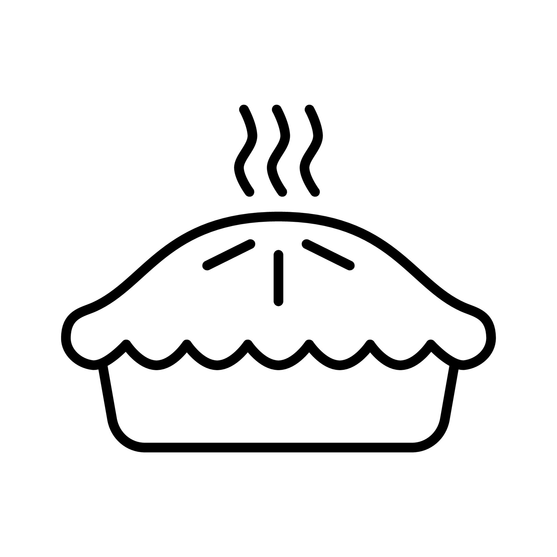 Outline vector apple pie icon isolated on white background. 16074741 ...