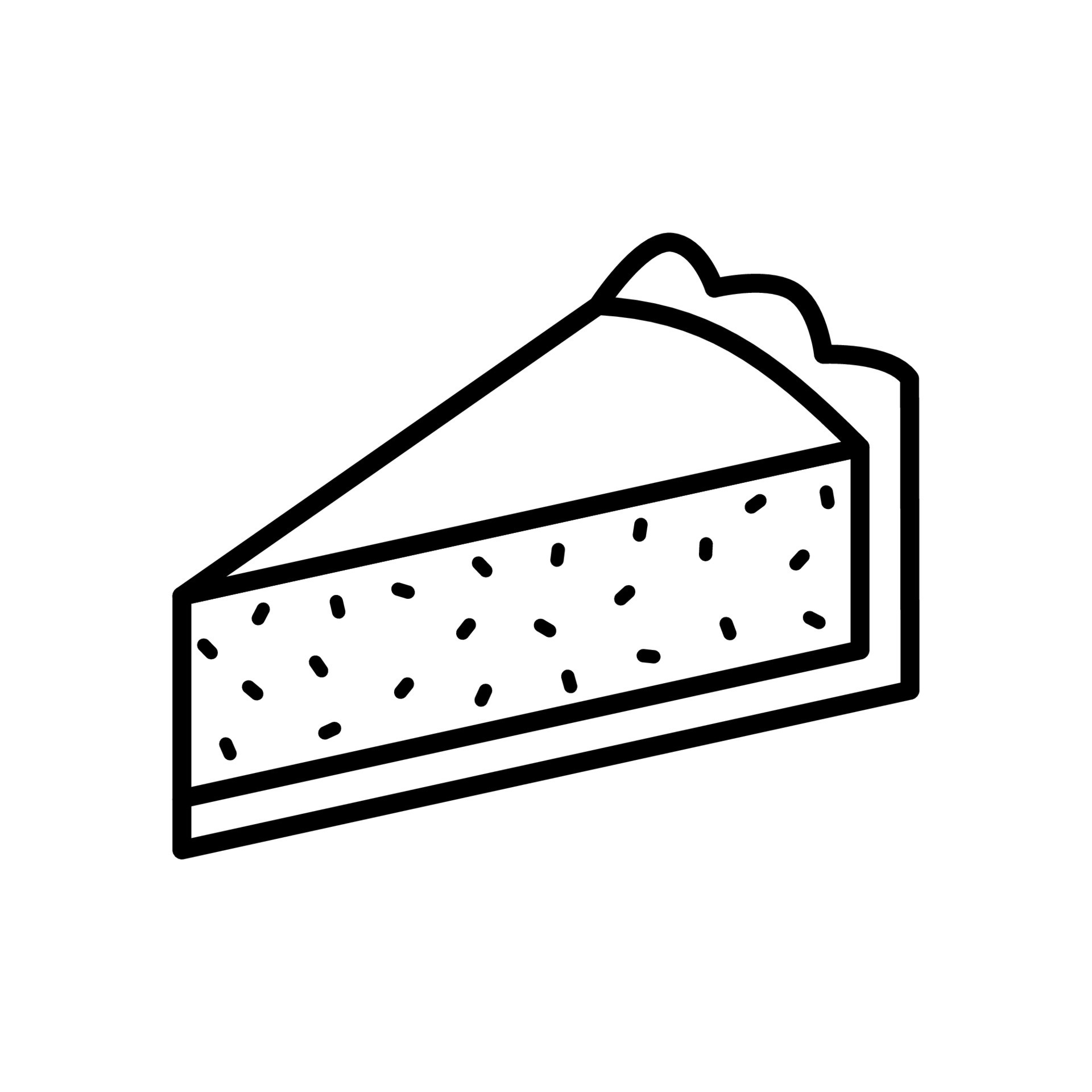 Outline vector apple pie icon isolated on white background. 16074744 ...