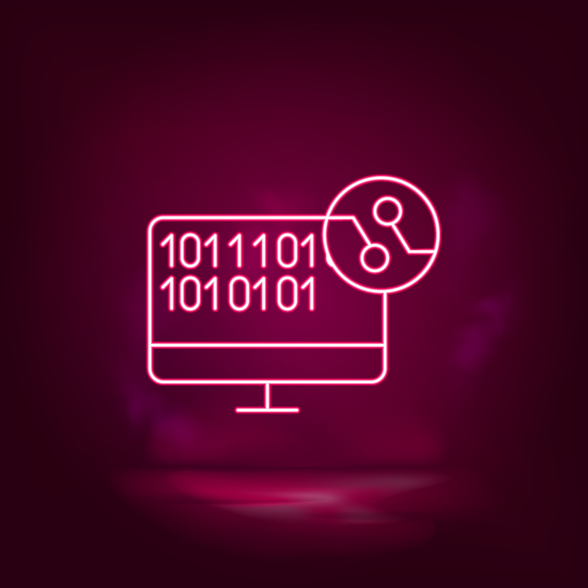 Ai, computer, code neon icon - vector Artificial intelligence 16077815 ...