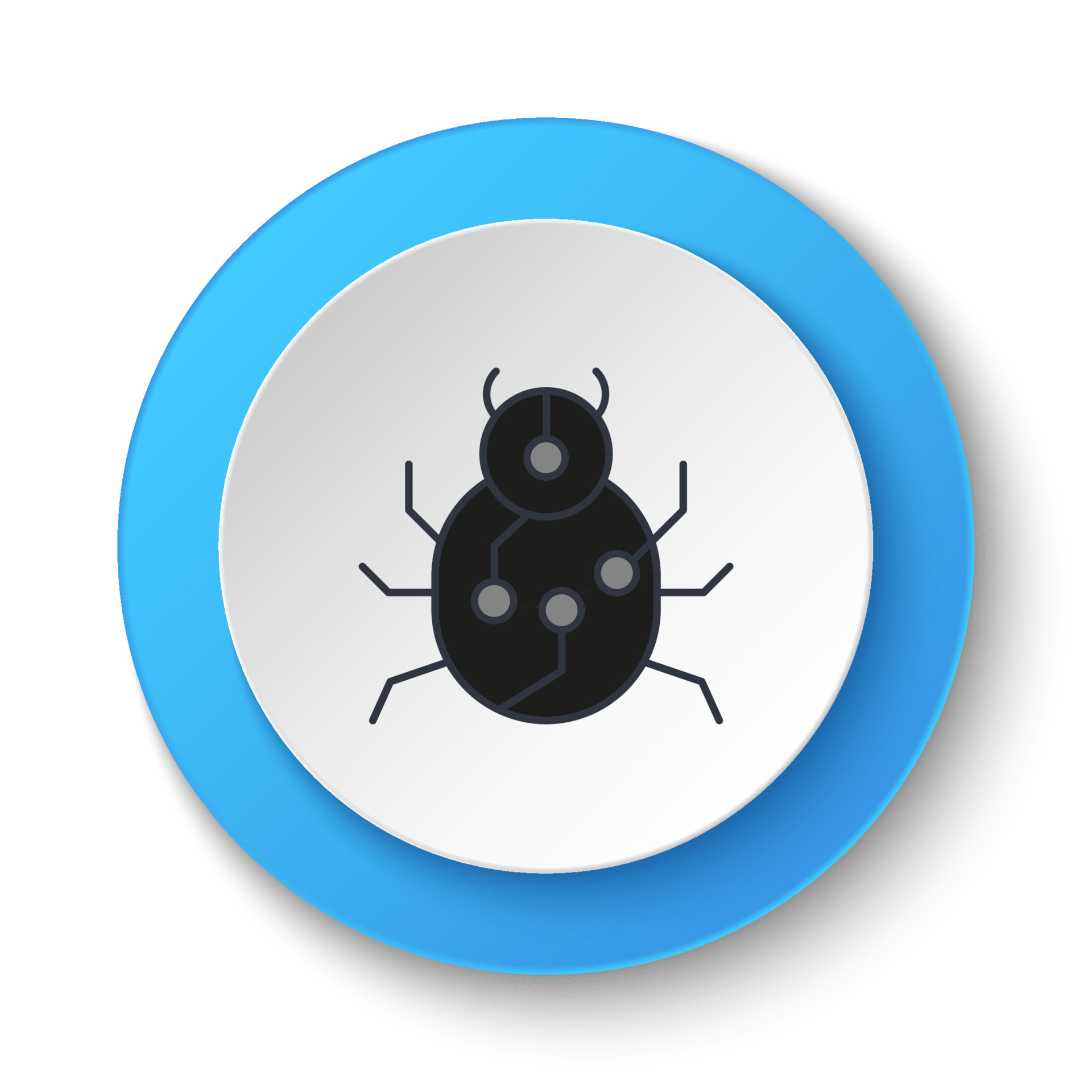 Round button for web icon. gps, smart, location. Button banner round, badge interface for ...