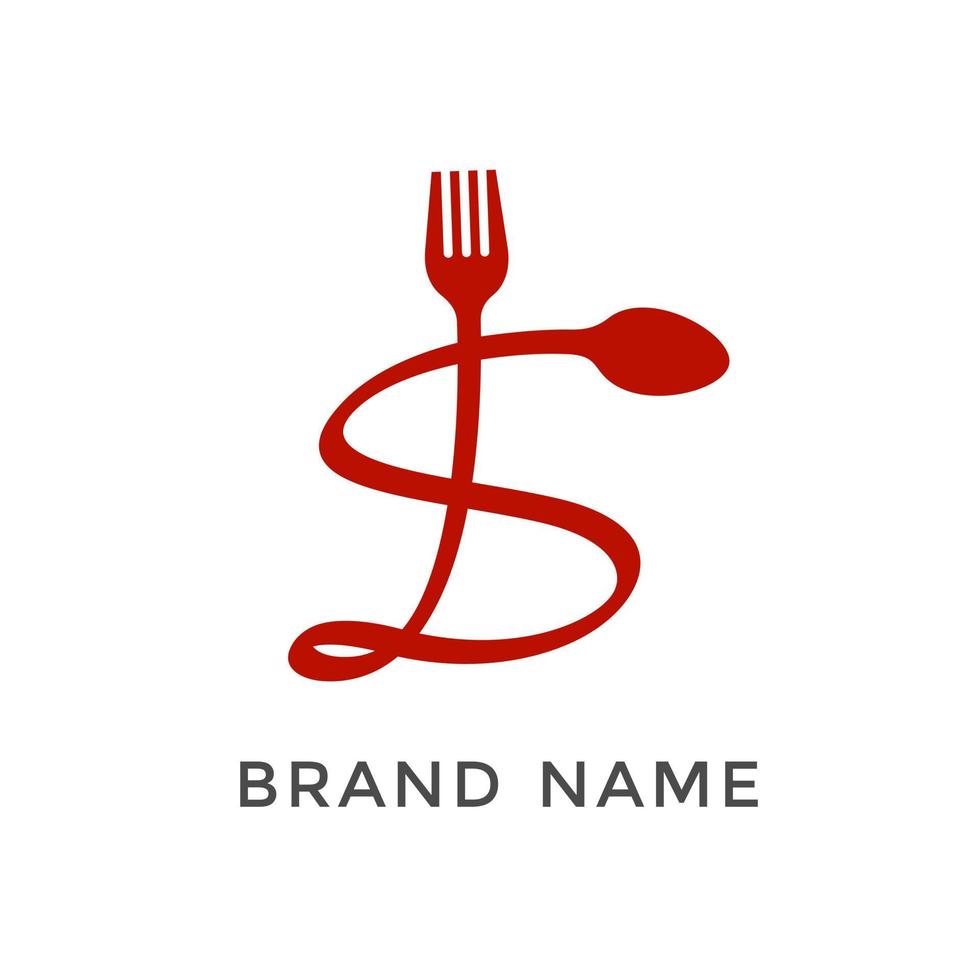 logotipo inicial de tenedor y cuchara 16082001 Vector en Vecteezy