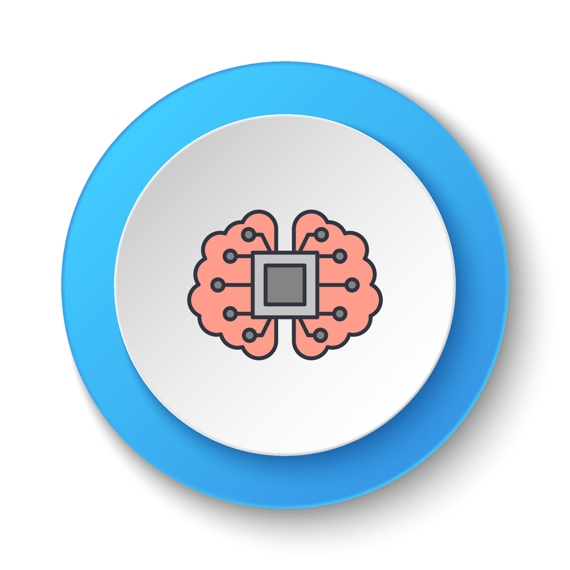 Round button for web icon. gps, smart, location. Button banner round, badge interface for ...