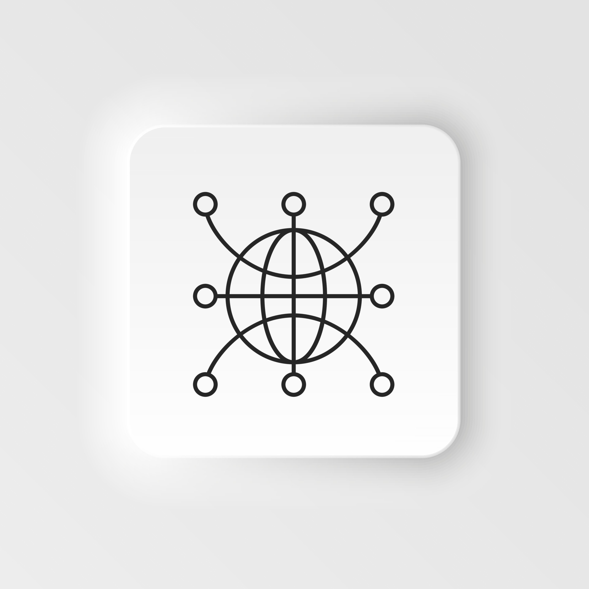 Web Global Network World Icon Vector Artificial Intelligence